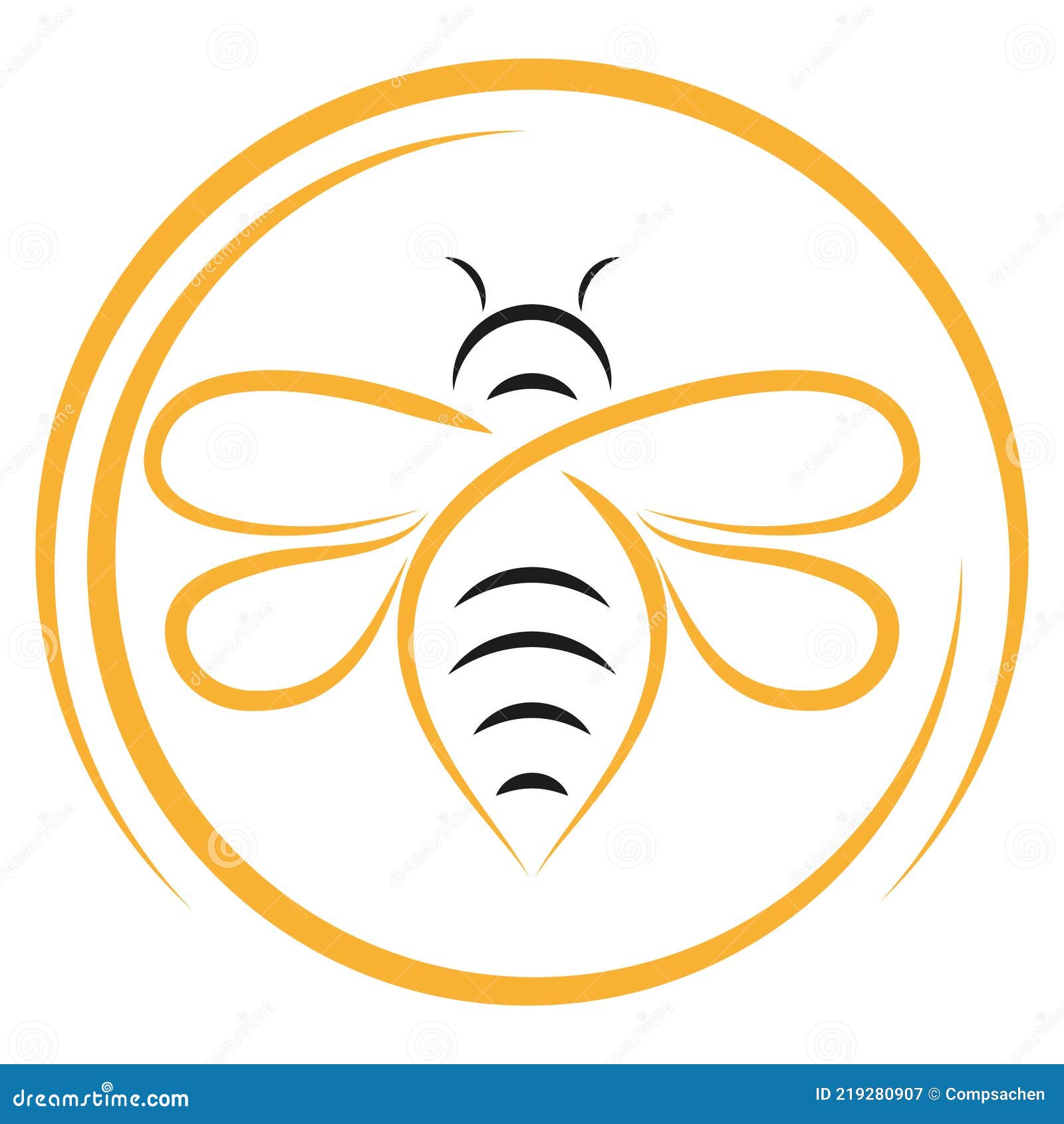 Bumblebee In Flight, Vector Color Drawing, Vector Drawing Of A Bee In ...