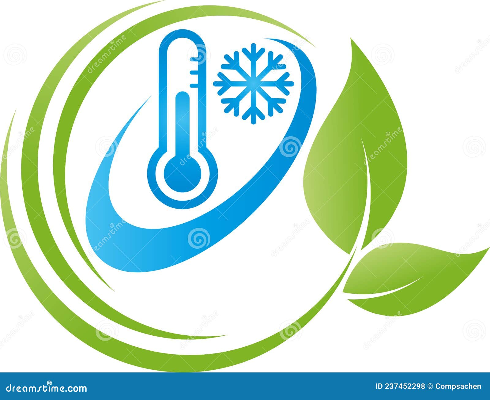 Thermometer and Snowflake, Temperature Logo, Air Conditioning Logo, Air ...