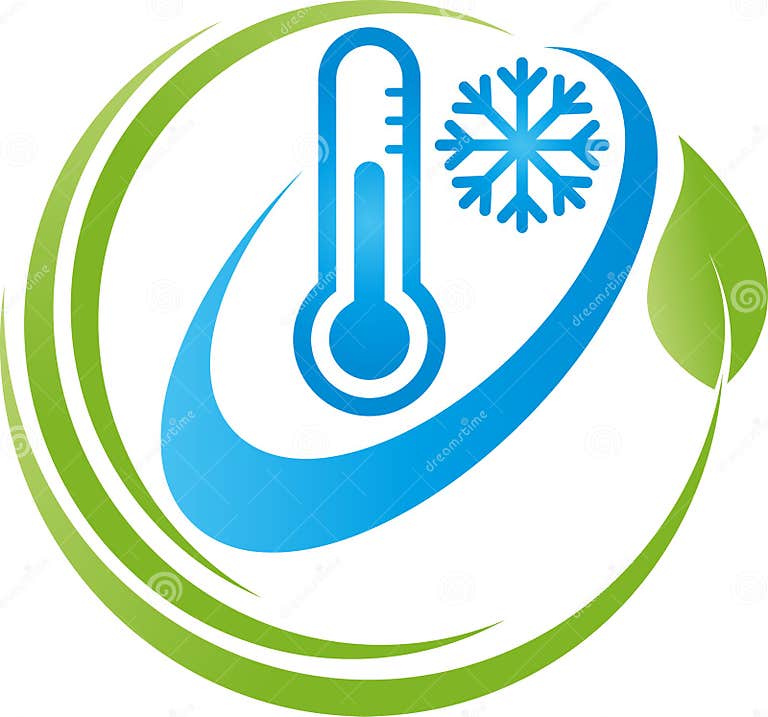 Thermometer and Snowflake, Temperature Logo, Air Conditioning Logo, Air ...