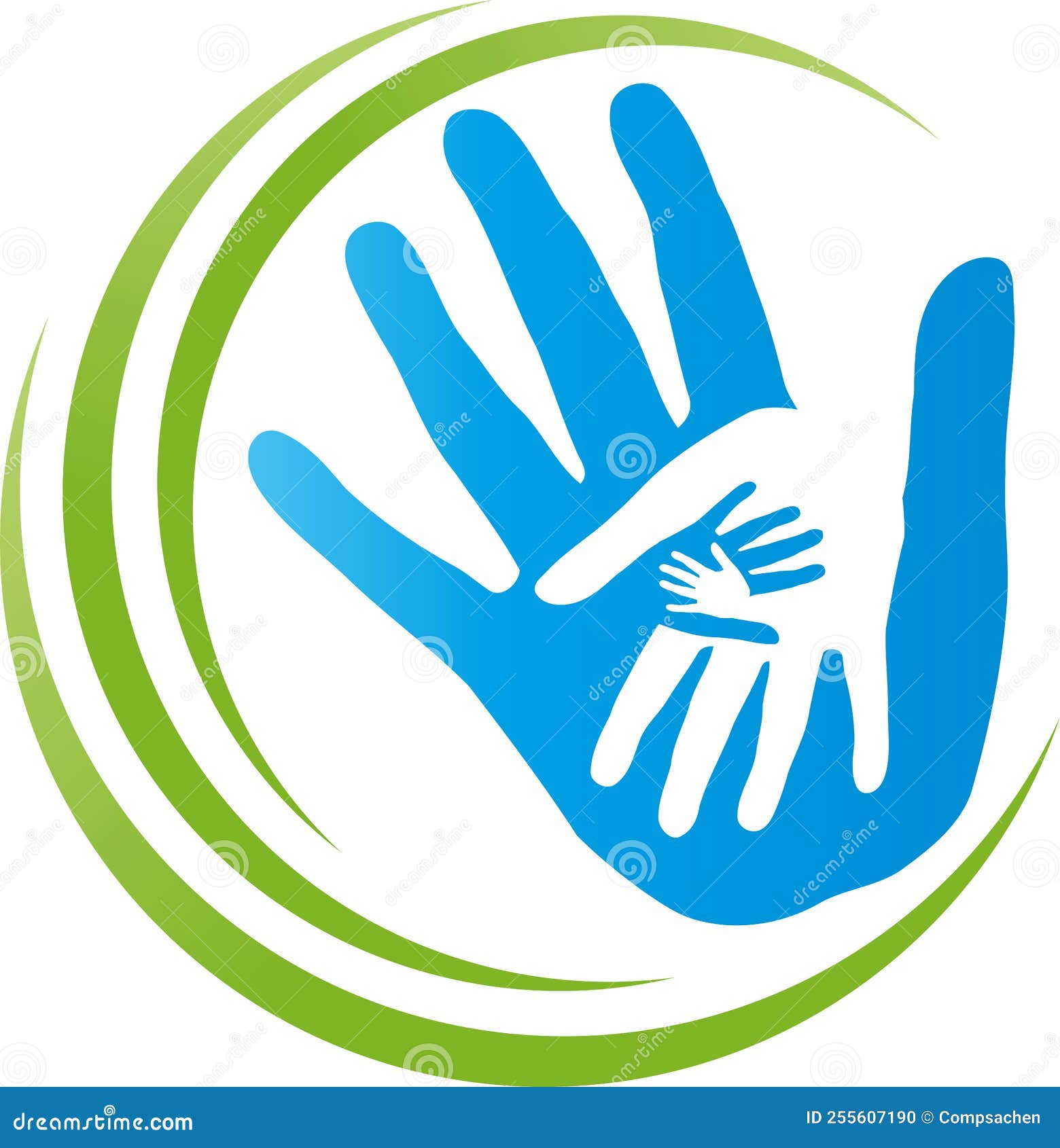 Four Hands, Family and Team Logo, Massage and Physiotherapy Stock ...