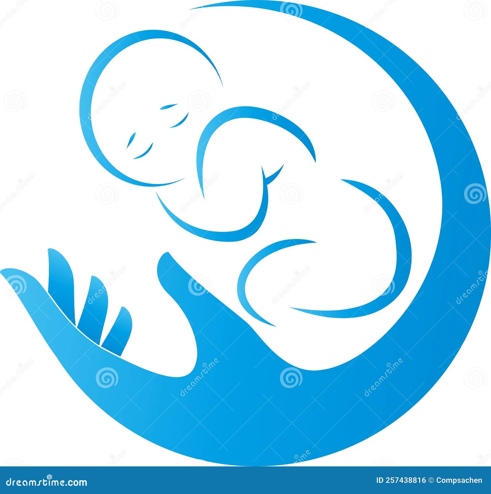 Hand and Toddler, Child, Baby, Midwife, Pediatrician Logo Stock Vector ...