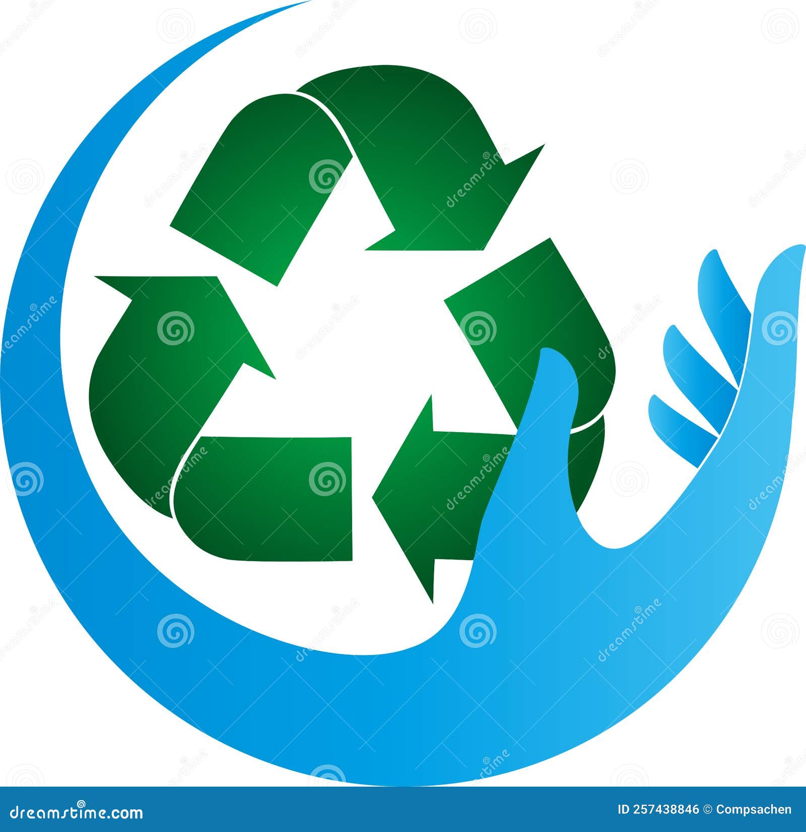 Recycling Arrows, Hands, Recycling Background with Logo, Recycling Logo ...