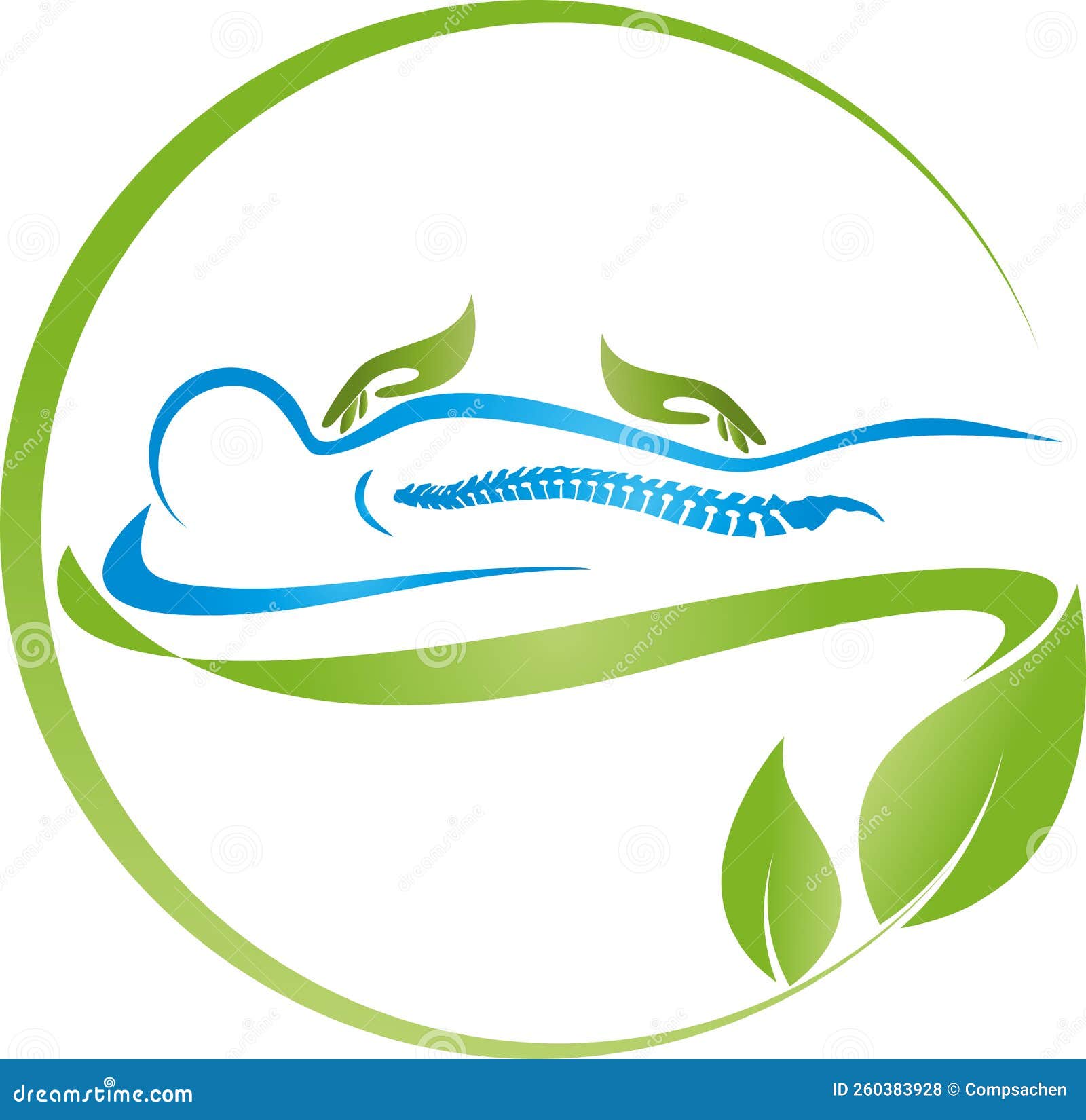 Two Hands And Person Naturopath And Chiropractor Logo Orthopedics And