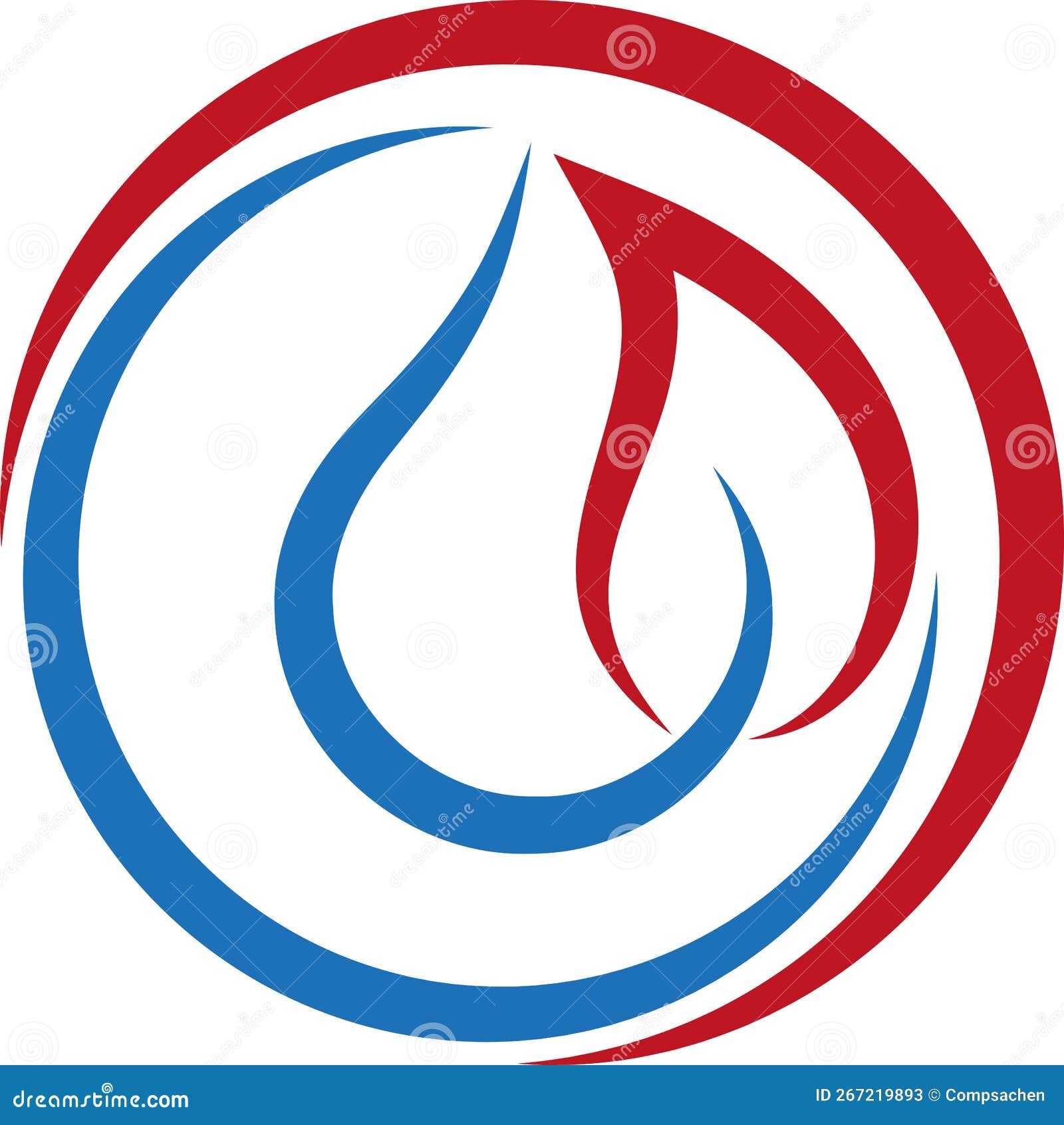 Water And Flame Fantastic Elemental Creature Vector Set | CartoonDealer ...