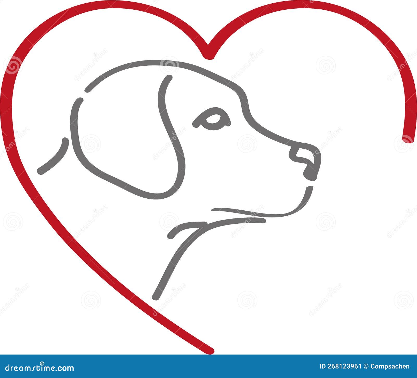 Dog And Heart Logo, Dog, Button And Logo, Animals Logo, Dogs Logo ...