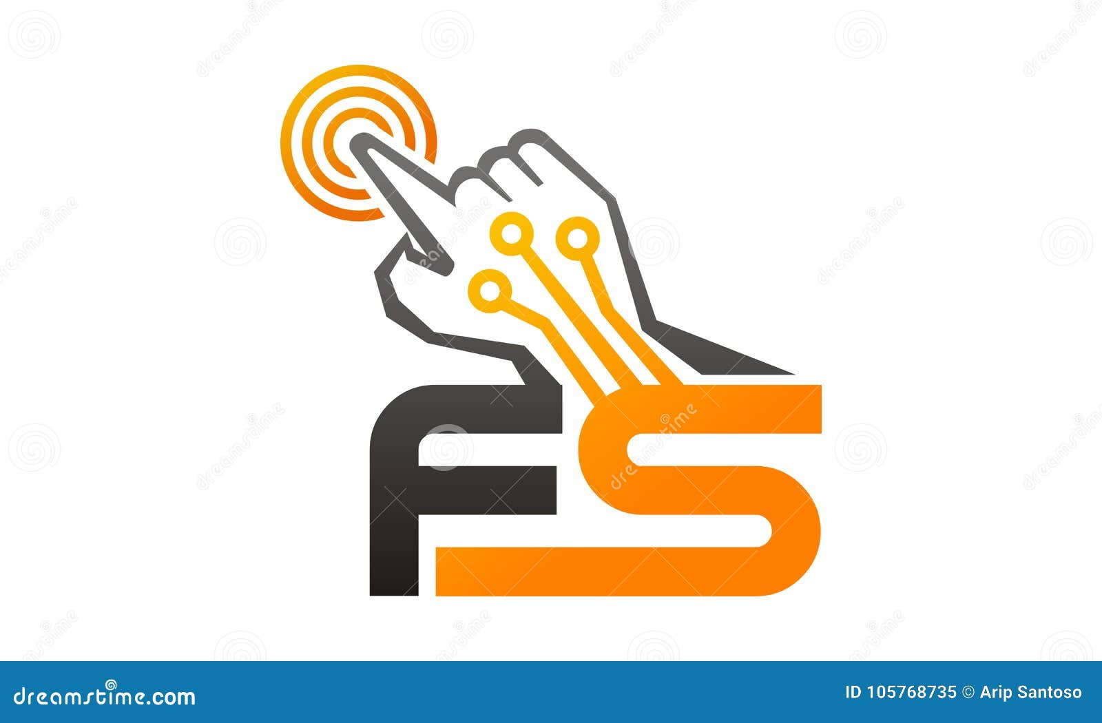 FS Fusion Technology and Human Stock Vector - Illustration of ...