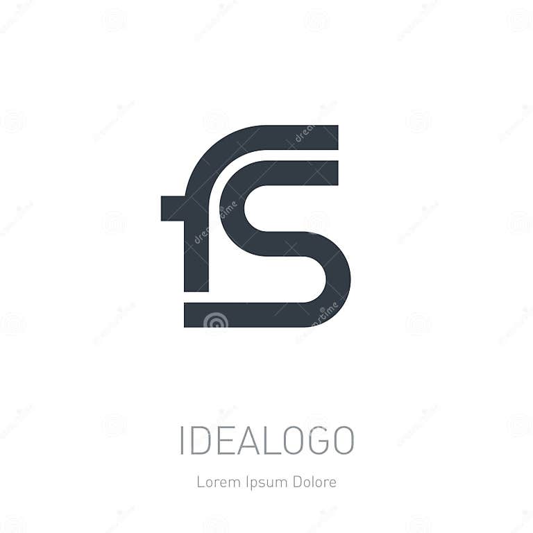FS Initial Logo. FS Initial Monogram Logotype. Vector Design Element or ...