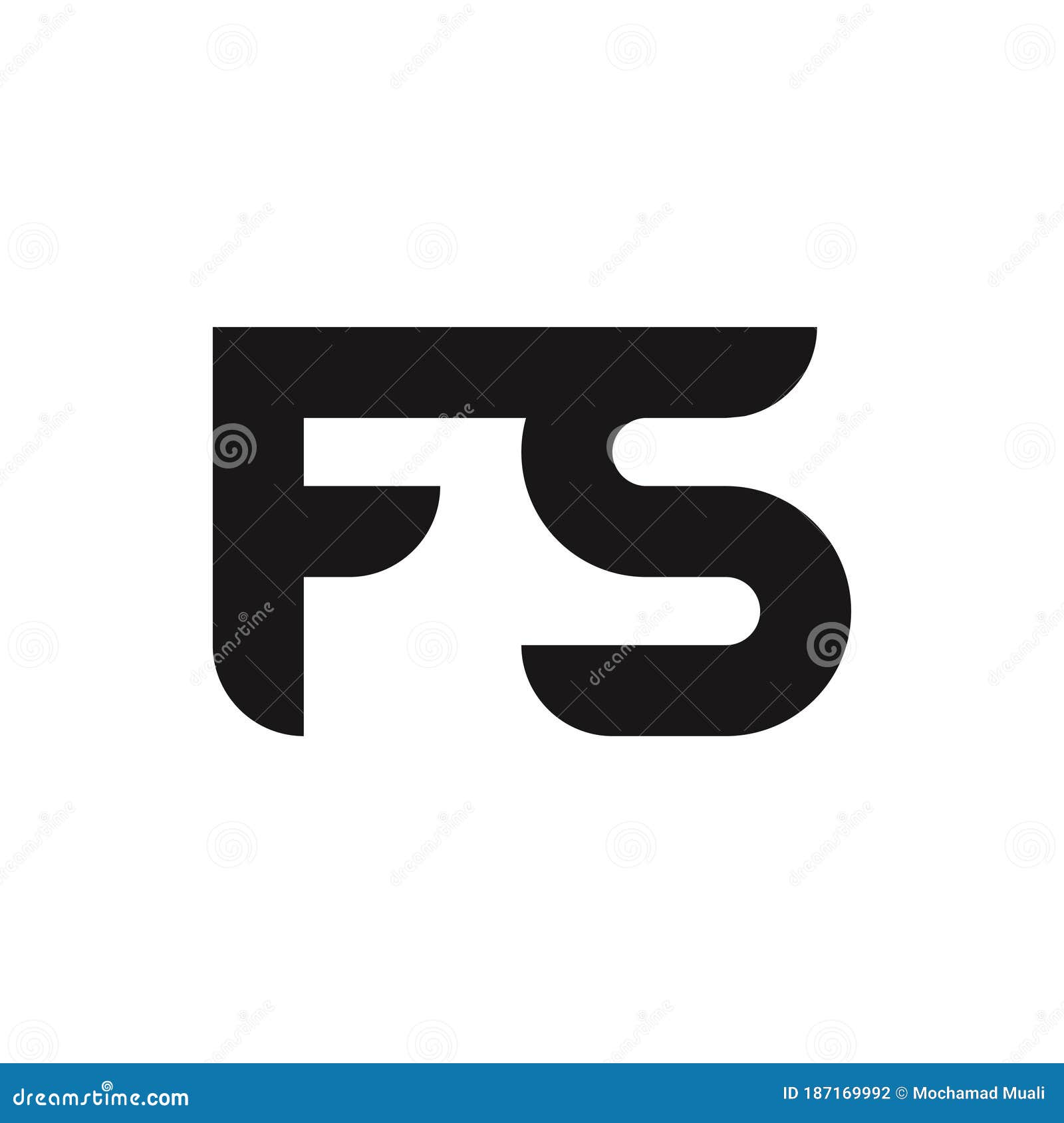 FS Letter Logo Design with Simple Style Stock Vector - Illustration of ...