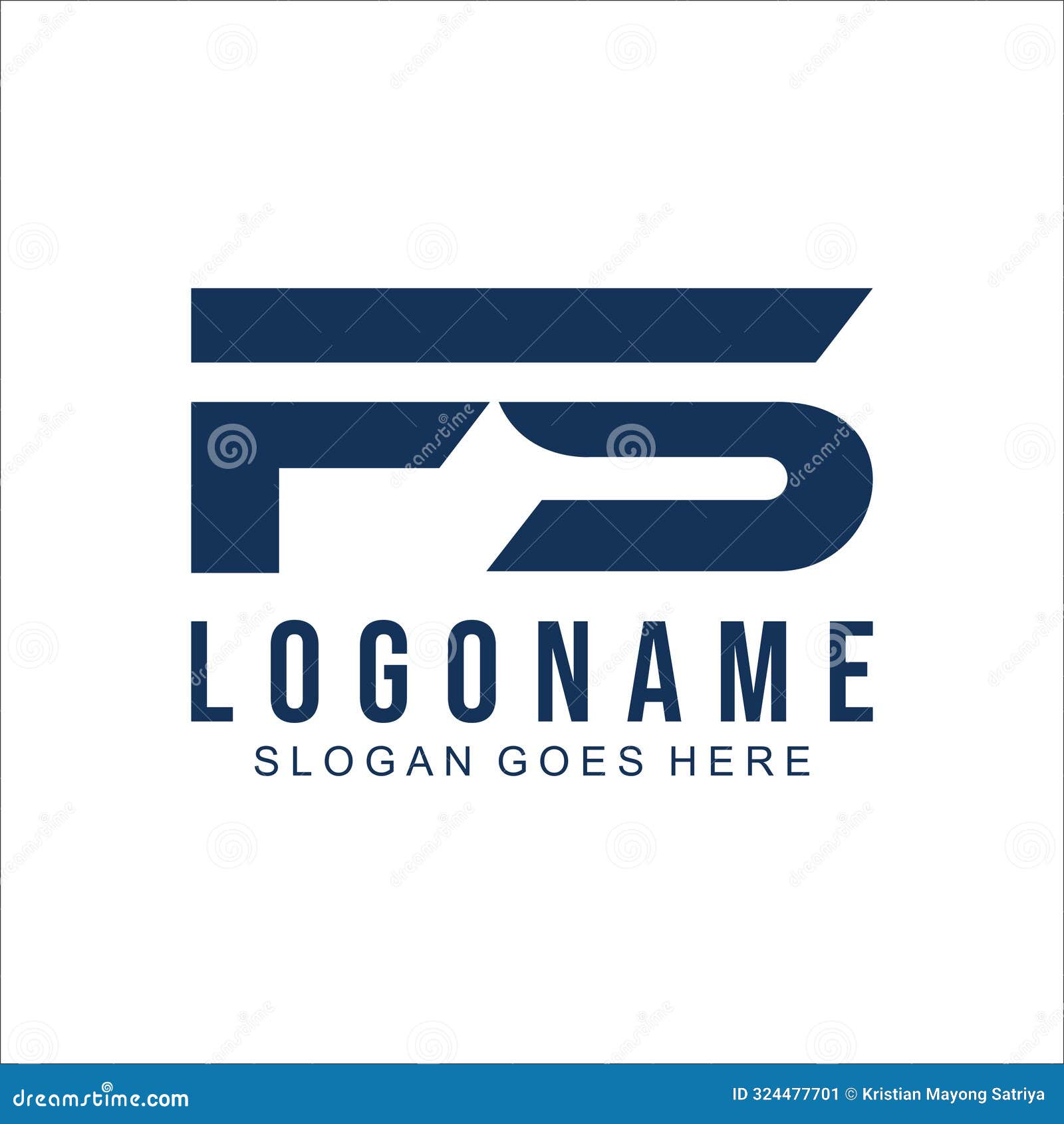 FS Letter Logo Design Template Elements. Modern Abstract Digital ...