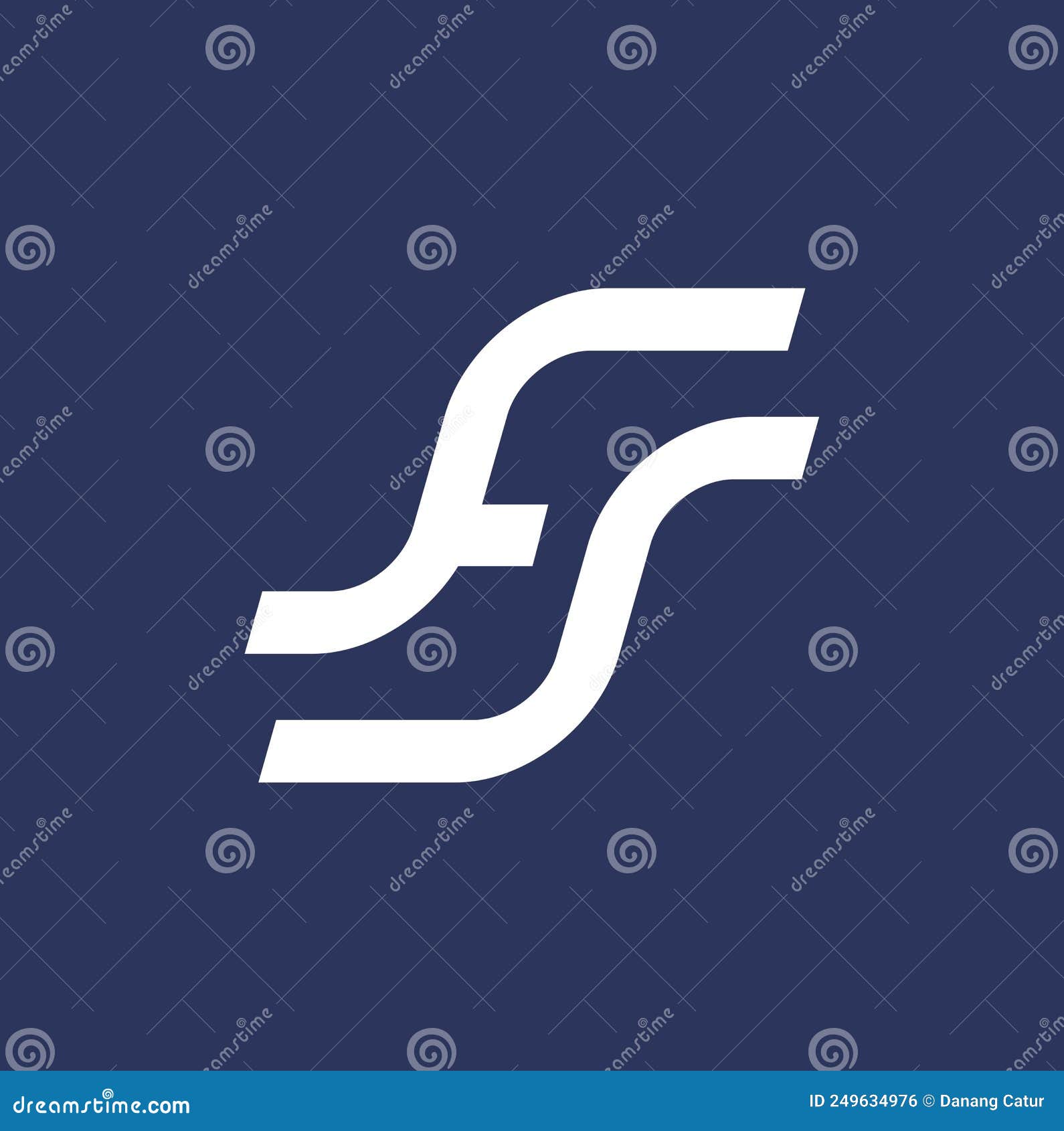 FS line cool vector logo stock vector. Illustration of clipart - 249634976