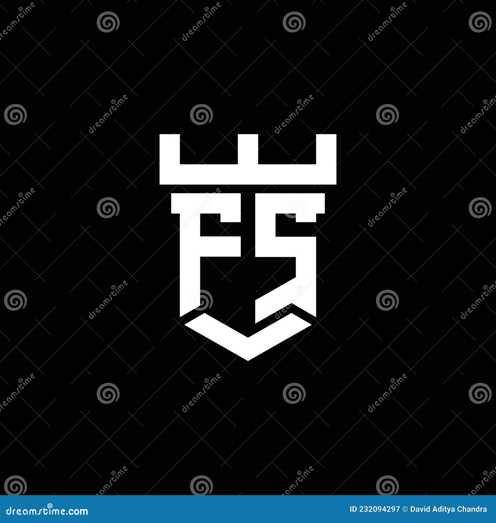 FS Logo Letter Castle Shape Style Stock Vector - Illustration of ...