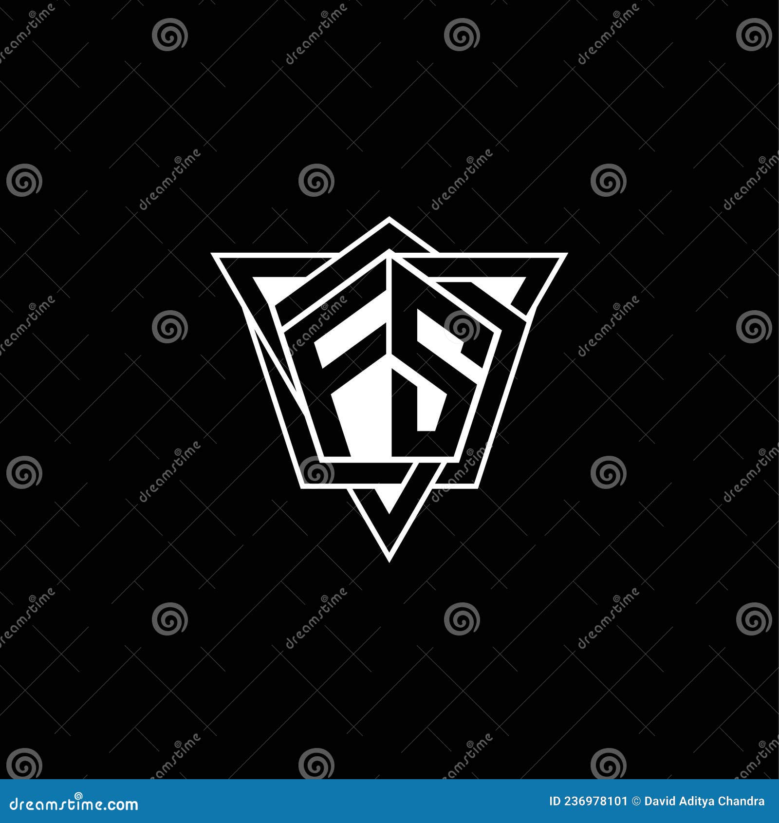 FS Logo Monogram Geometric Modern Design Stock Vector - Illustration of ...