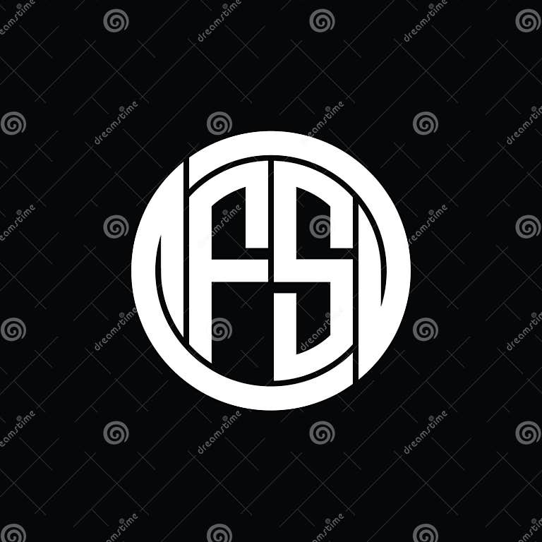FS Logo Monogram Shield Inside Circle Shape Vector Images Design ...