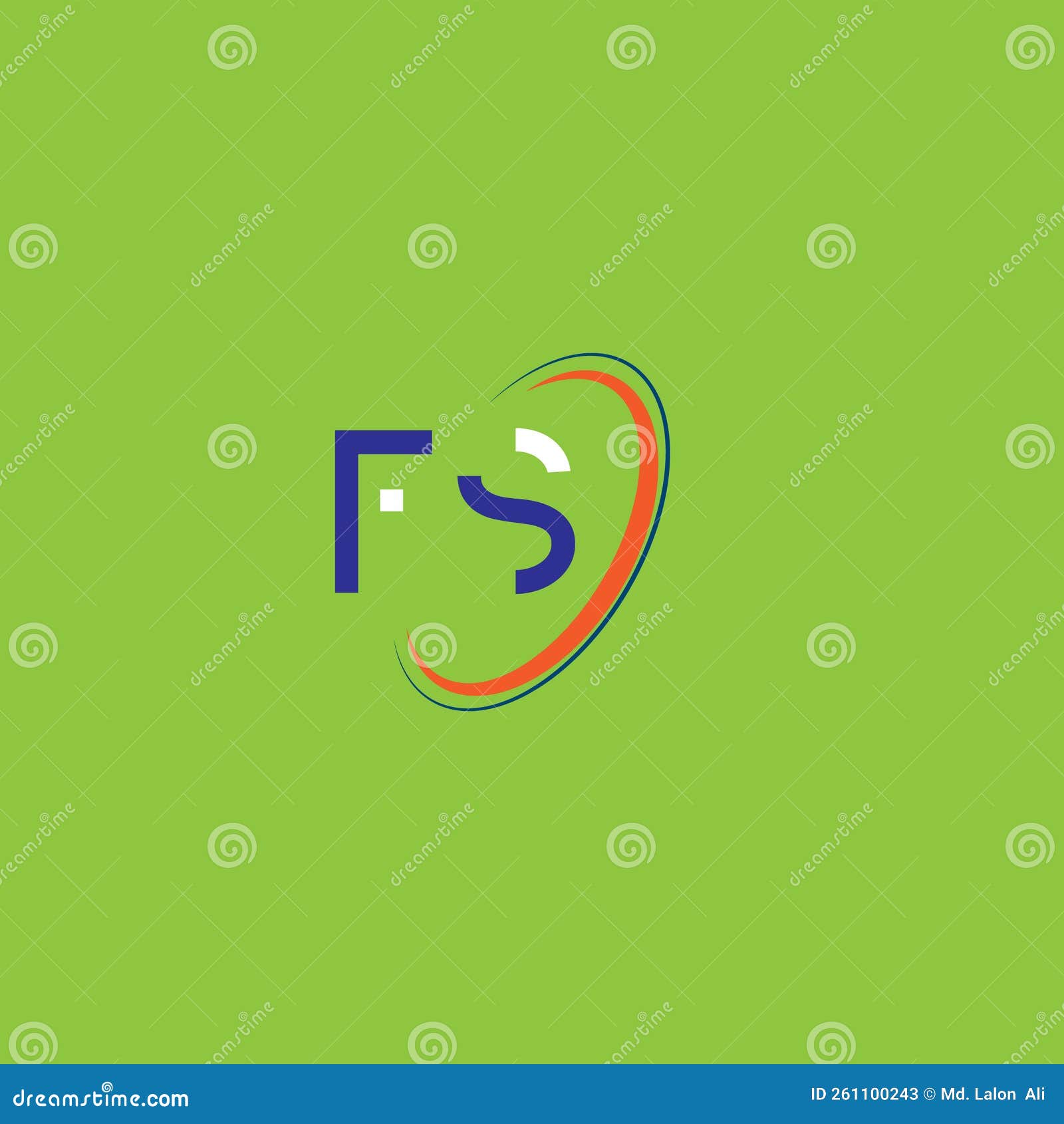 FS Text Logo Design stock vector. Illustration of organ - 261100243