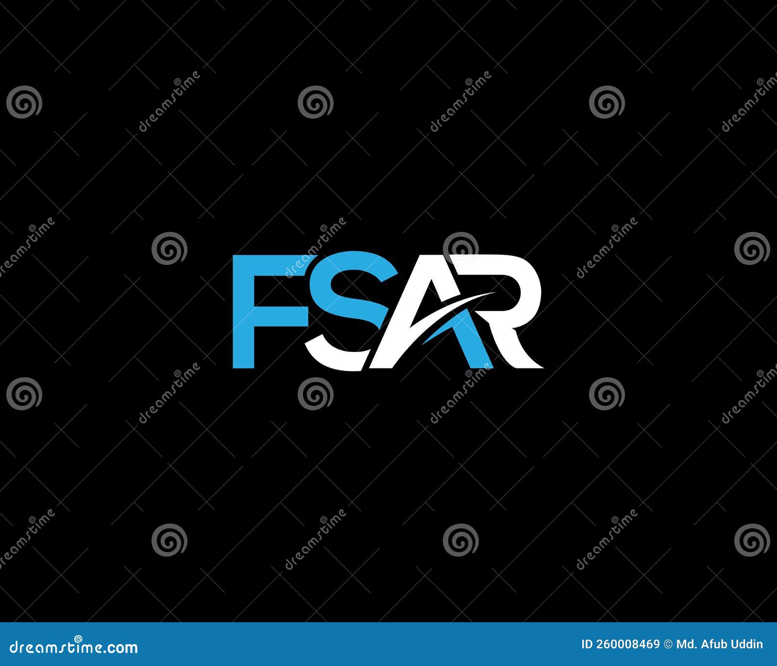 FSAR Initial Letter Logo Icon Design Stock Vector - Illustration of ...
