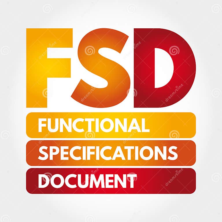 FSD - Functional Specifications Document, Concept Background Stock ...