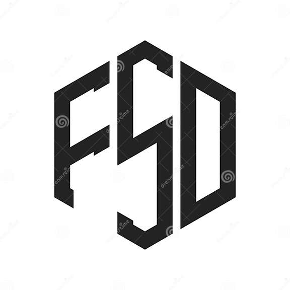 FSD Logo Design. Initial Letter FSD Monogram Logo Using Hexagon Shape ...