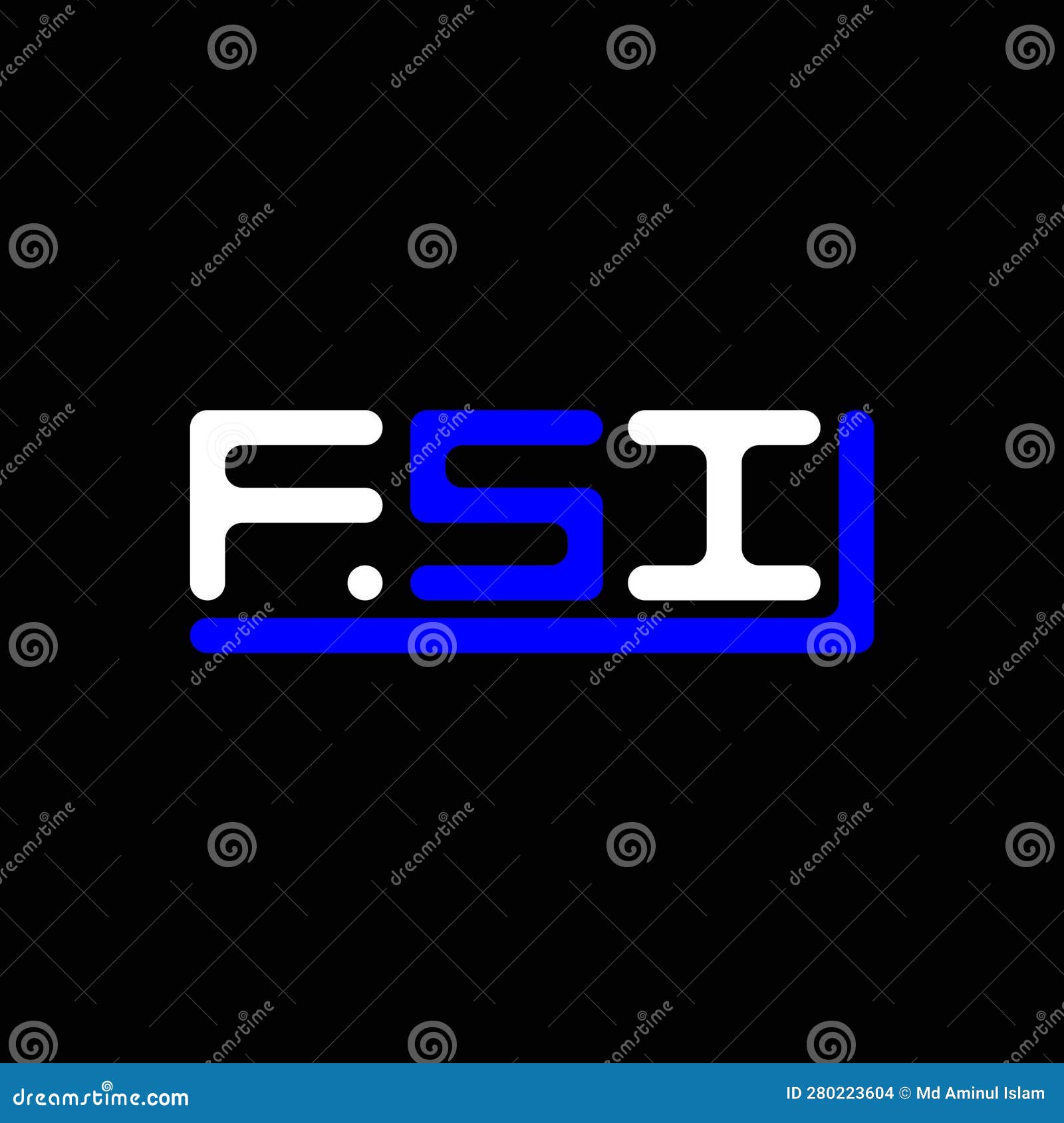 FSI Letter Logo Creative Design with Vector Graphic, FSI Stock ...