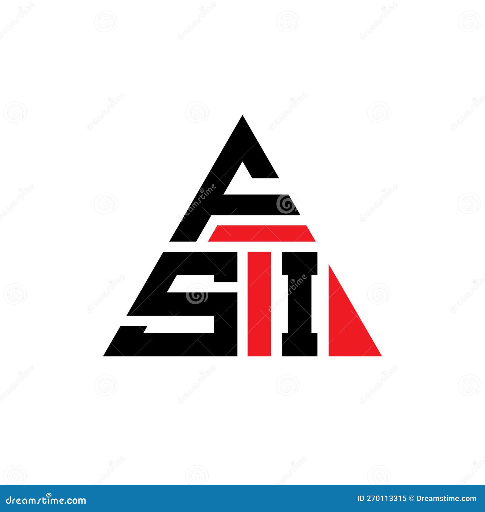 FSI Triangle Letter Logo Design with Triangle Shape. FSI Triangle Logo ...