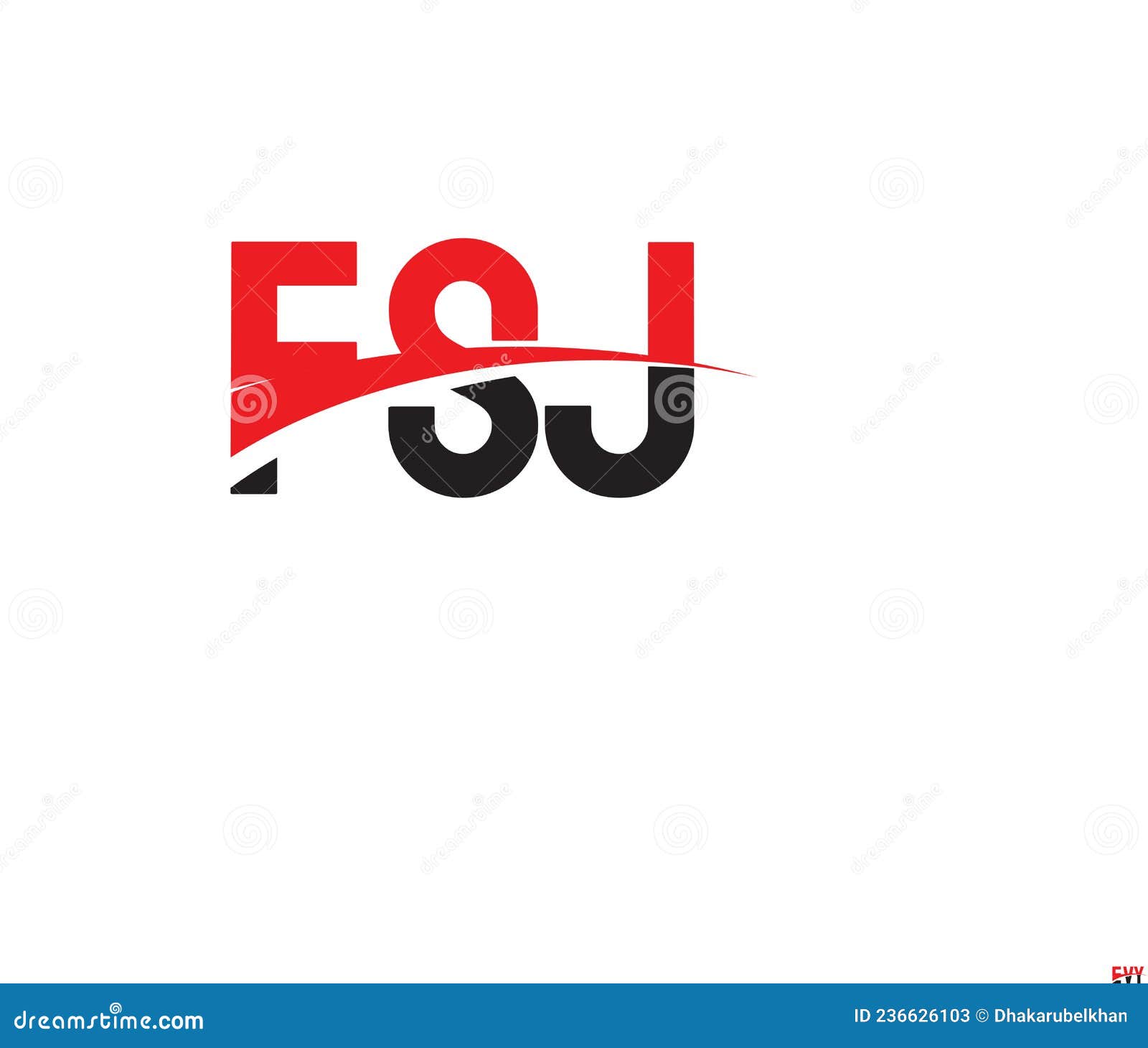FSJ Letter Initial Logo Design Vector Illustration Stock Vector ...