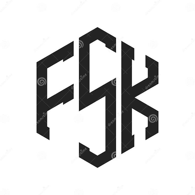 FSK Logo Design. Initial Letter FSK Monogram Logo Using Hexagon Shape ...