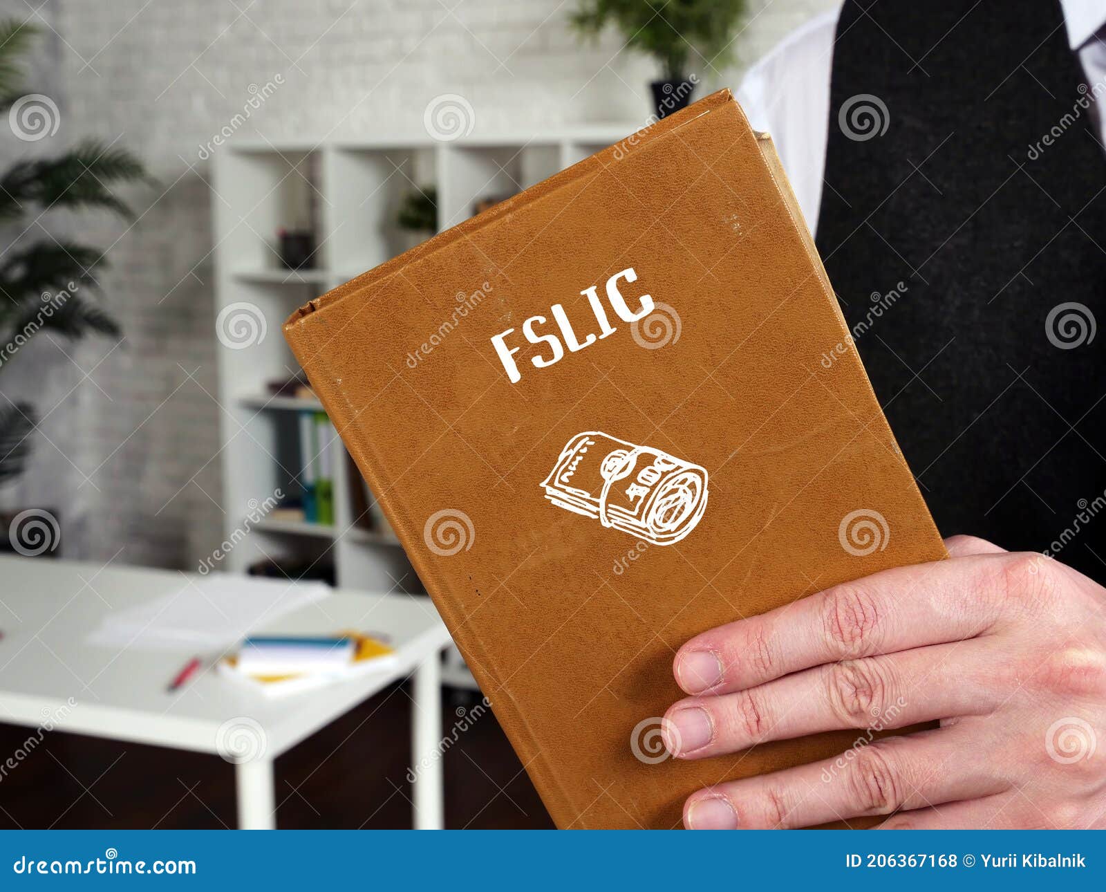 FSLIC phrase on the sheet stock photo. Image of management - 206367168