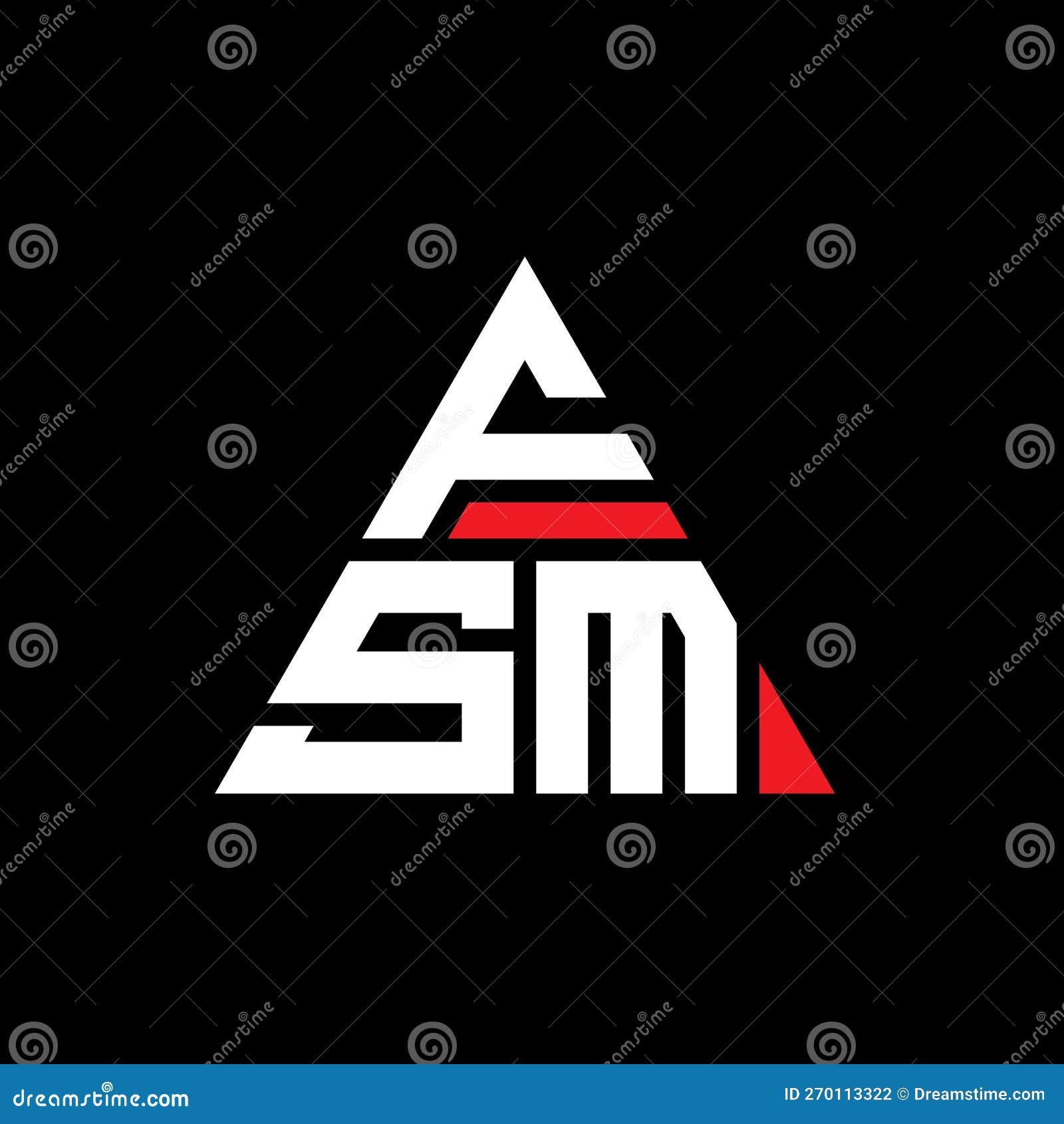 FSM Triangle Letter Logo Design with Triangle Shape. FSM Triangle Logo ...