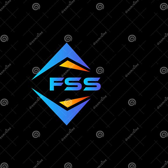 FSS Abstract Technology Logo Design on Black Background. FSS Creative ...