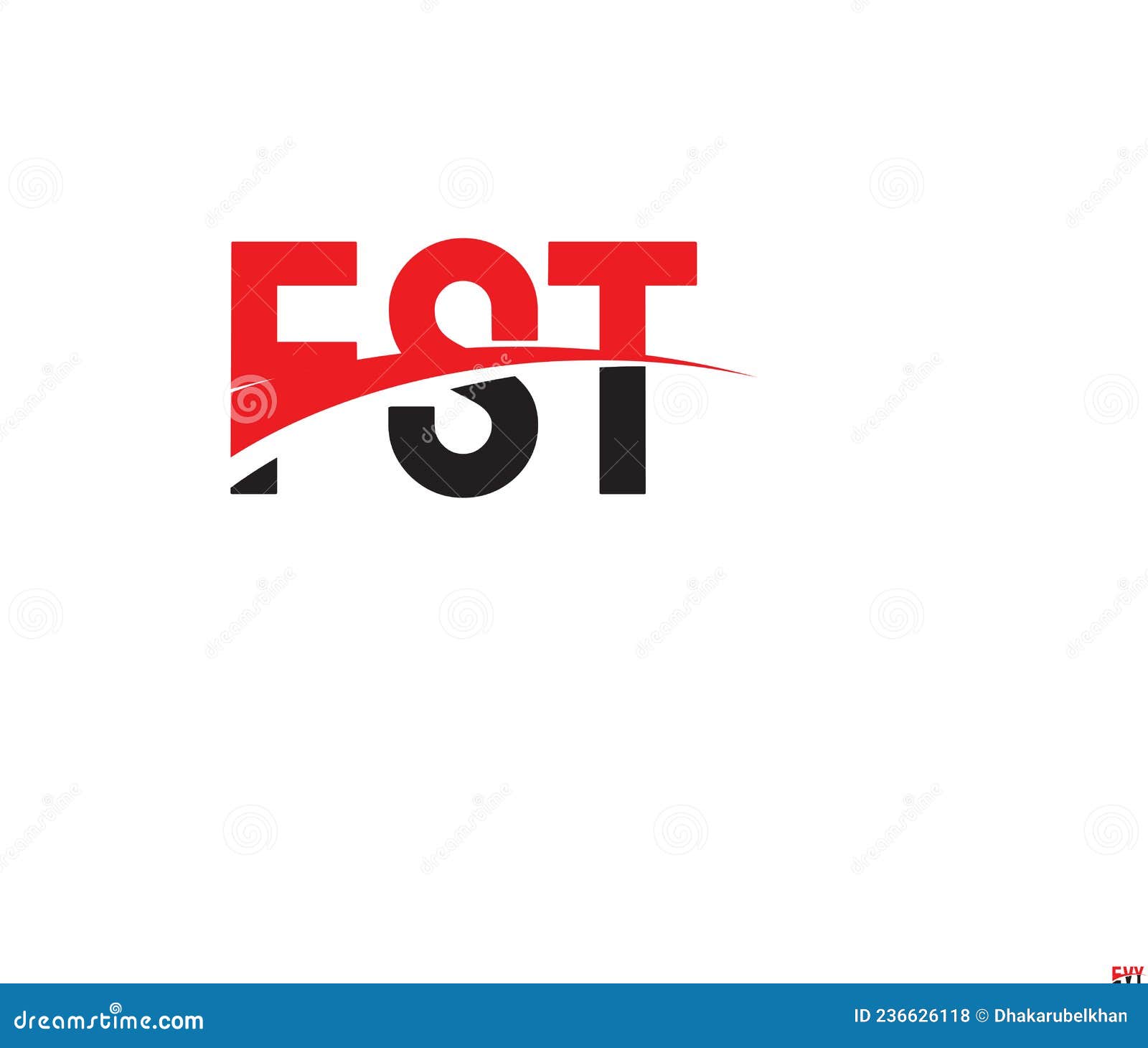 FST Letter Initial Logo Design Vector Illustration Stock Vector ...