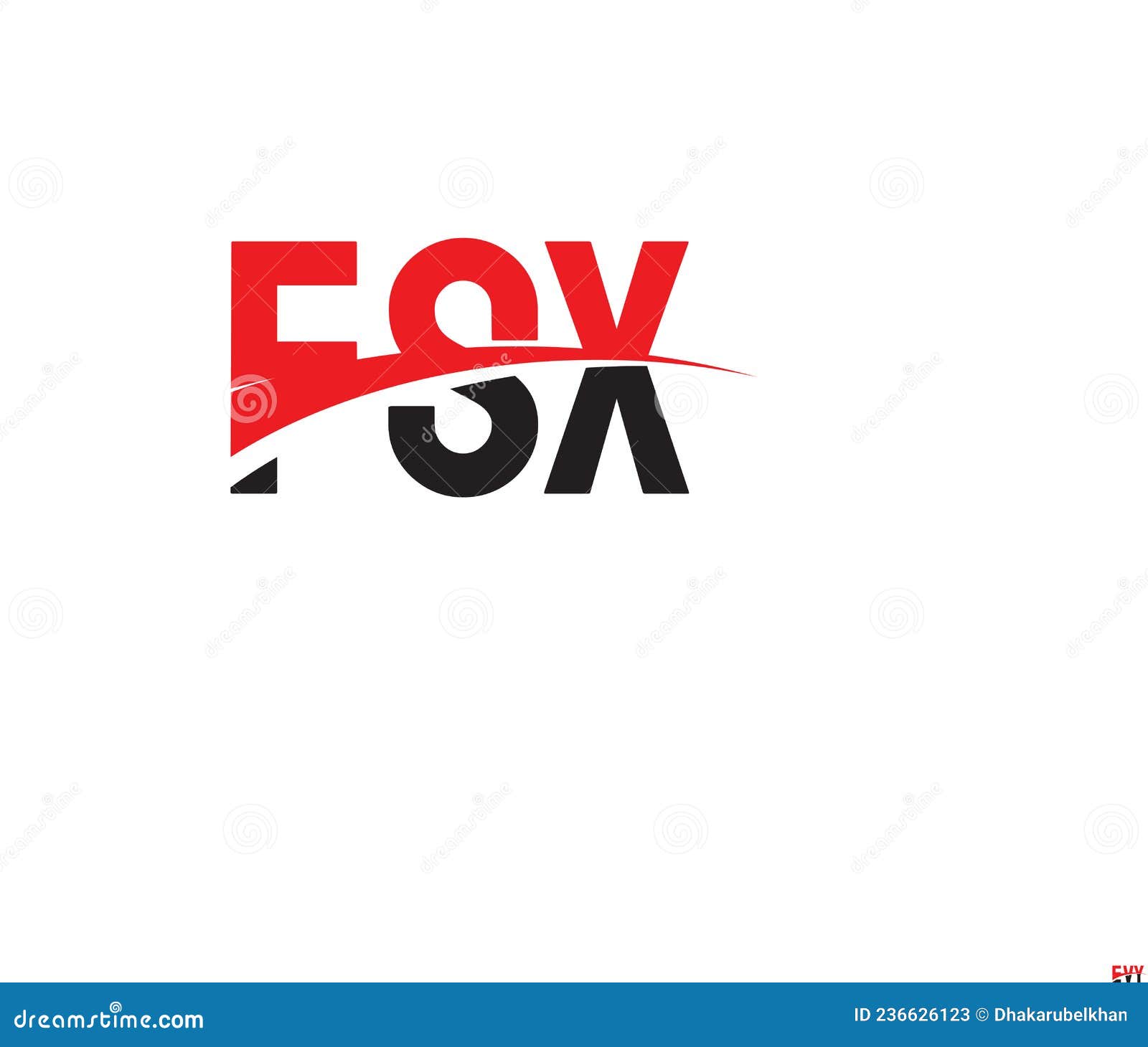 FSX Letter Initial Logo Design Vector Illustration Stock Vector ...