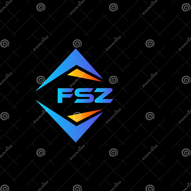 FSZ Abstract Technology Logo Design on Black Background. FSZ Creative ...