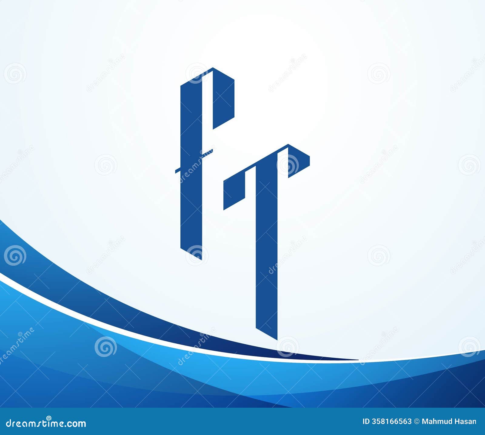 FT Alphabet Letter Logo Design Template Elements Stock Vector ...