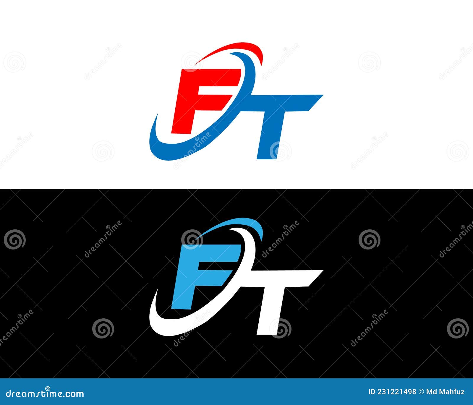 FT Letter Logo Design Creative Stock Vector - Illustration of idea ...