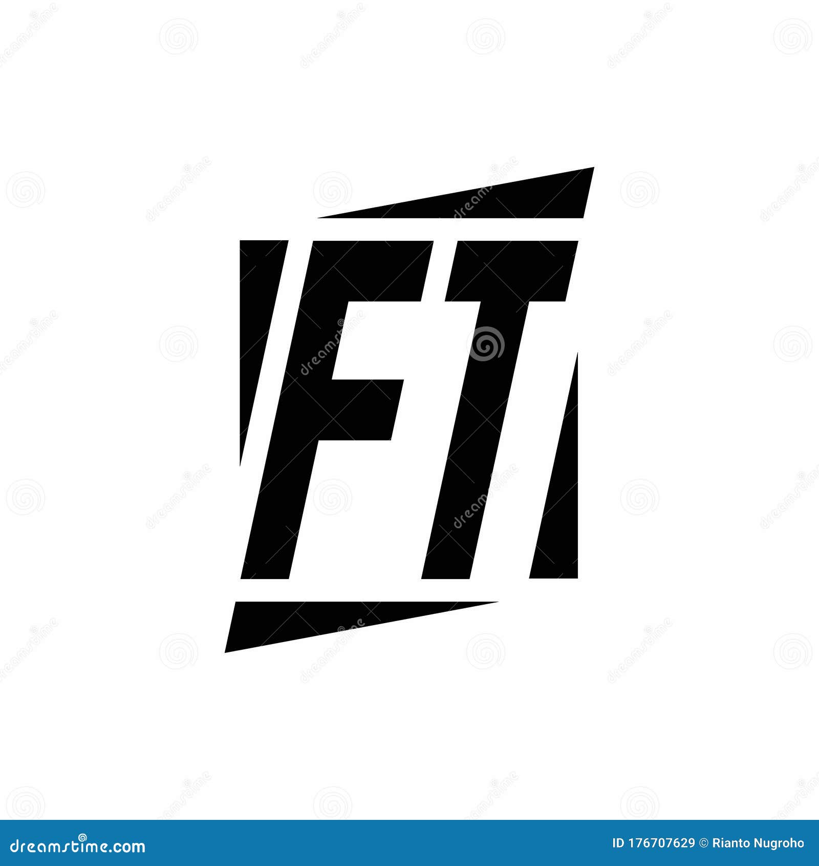FT Logo Monogram with Modern Style Concept Design Template Stock Vector ...