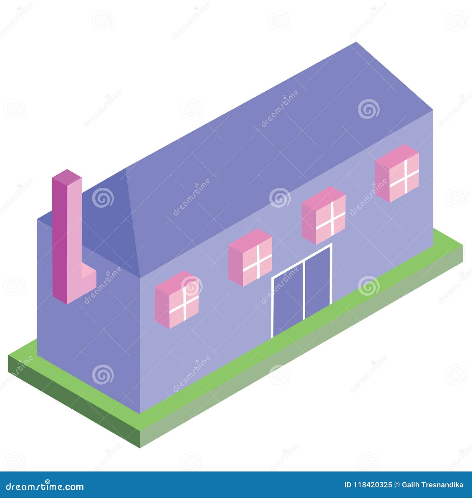 Flat Isometric House Design Stock Vector - Illustration of vector ...