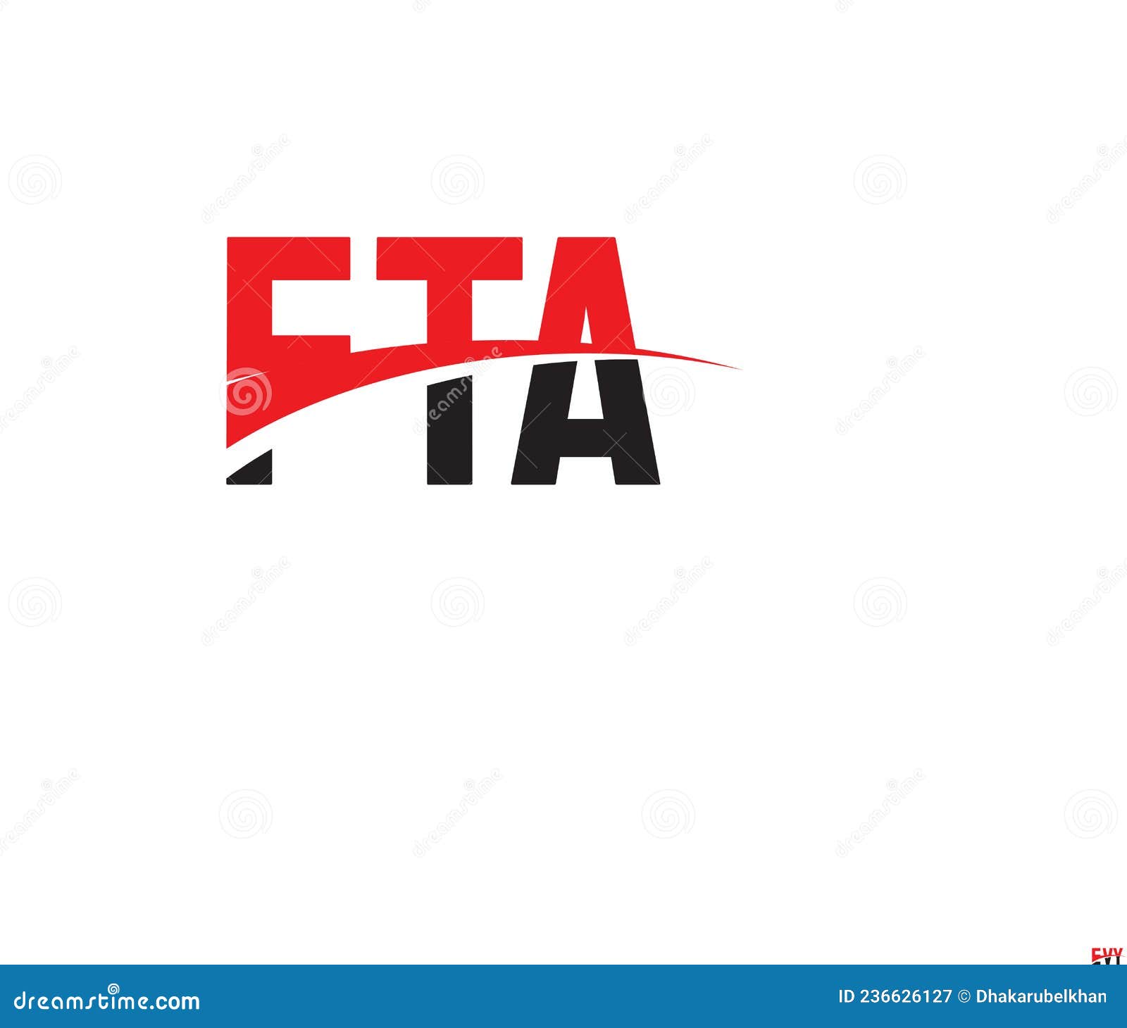 FTA Letter Initial Logo Design Vector Illustration Stock Vector ...