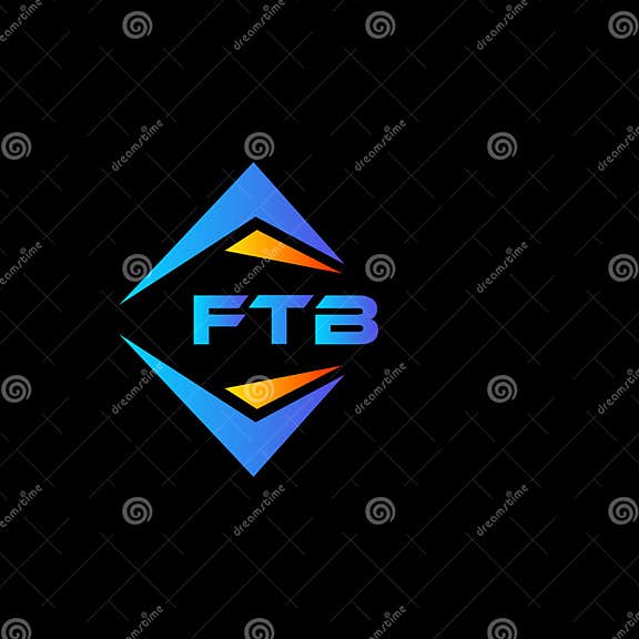 FTB Abstract Technology Logo Design on Black Background. FTB Creative ...