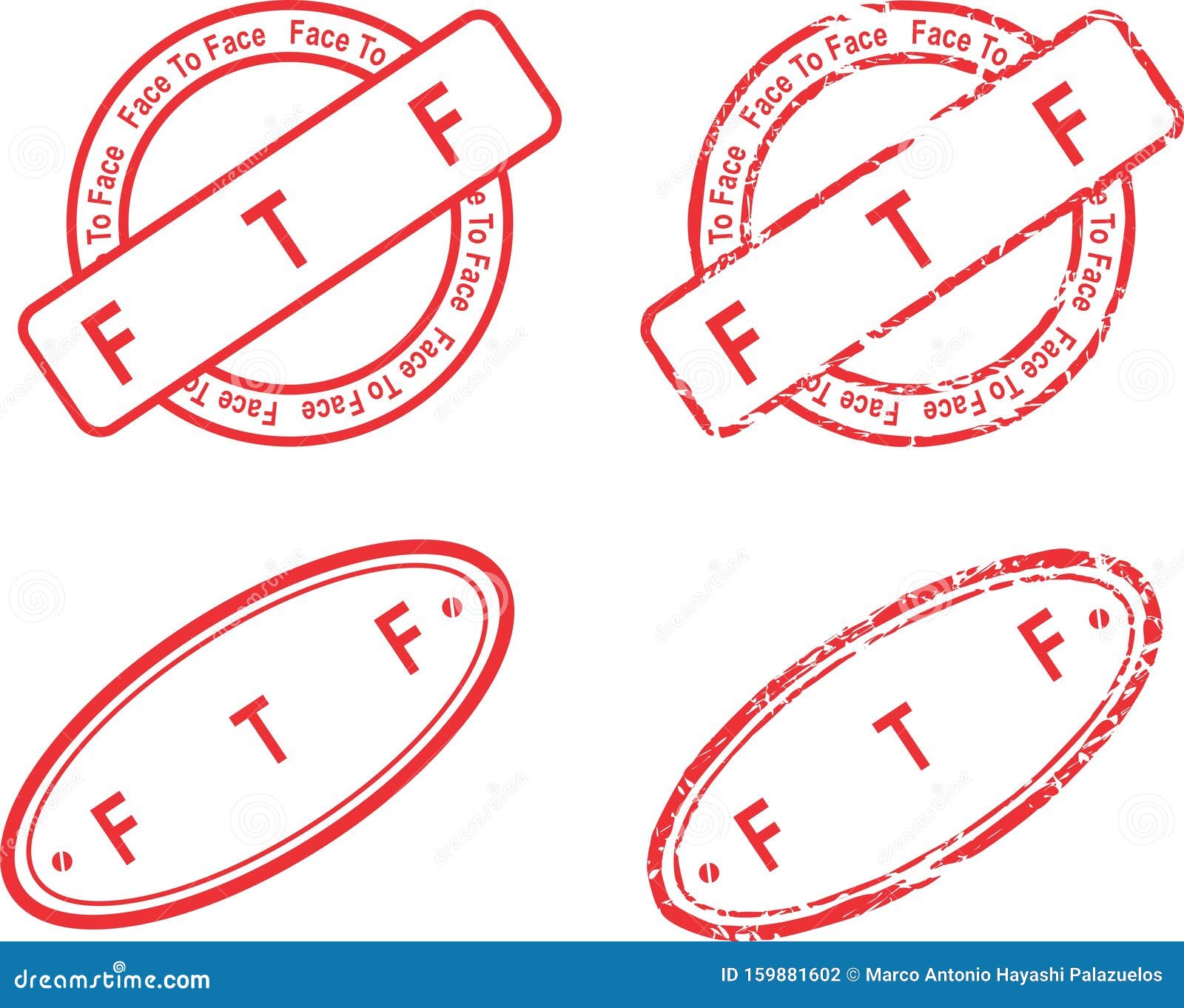 FTF Red Stamp Acronym Sticker Collection Stock Vector - Illustration of ...