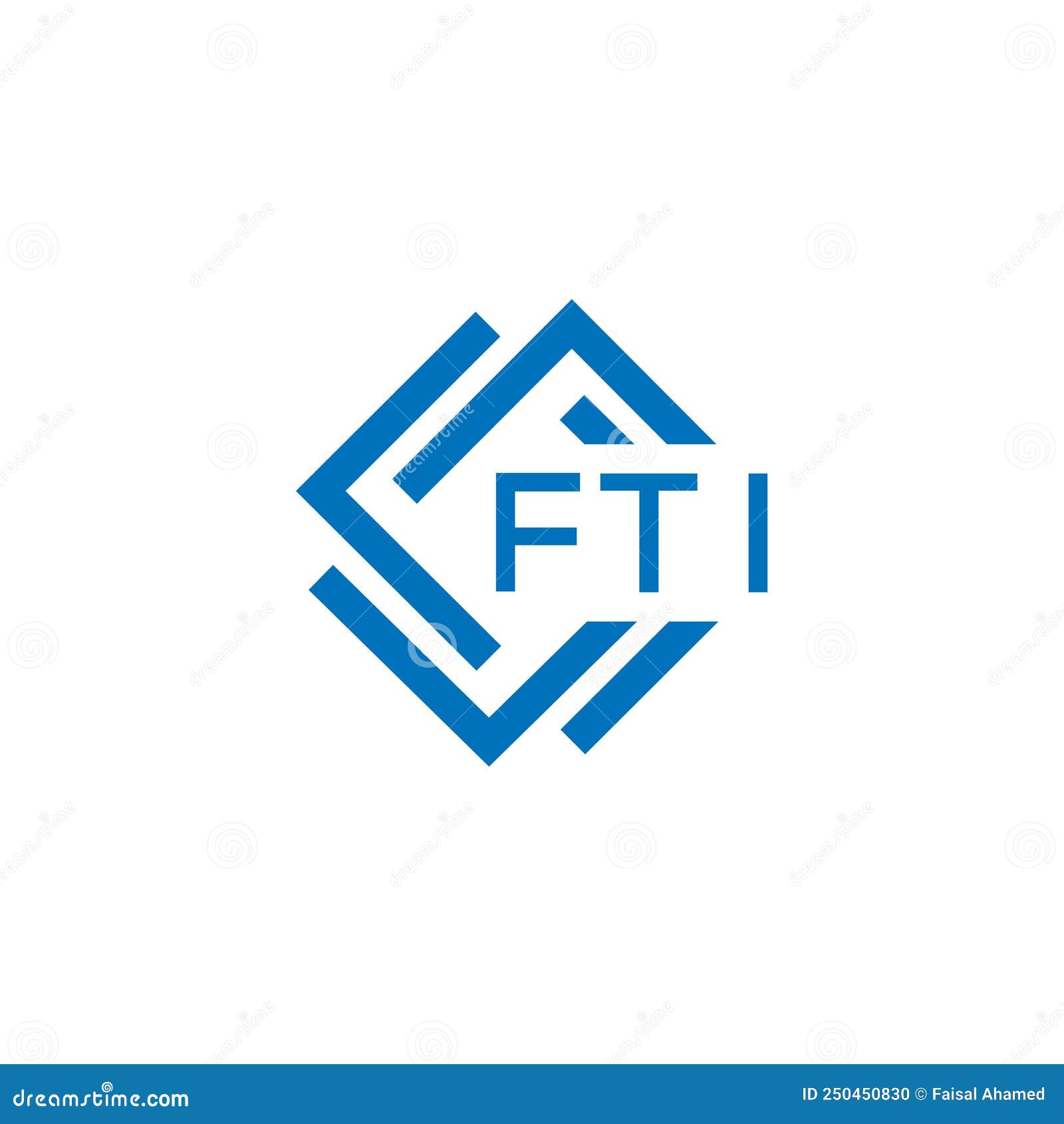 FTI Letter Logo Design on White Background. FTI Creative Circle Letter ...