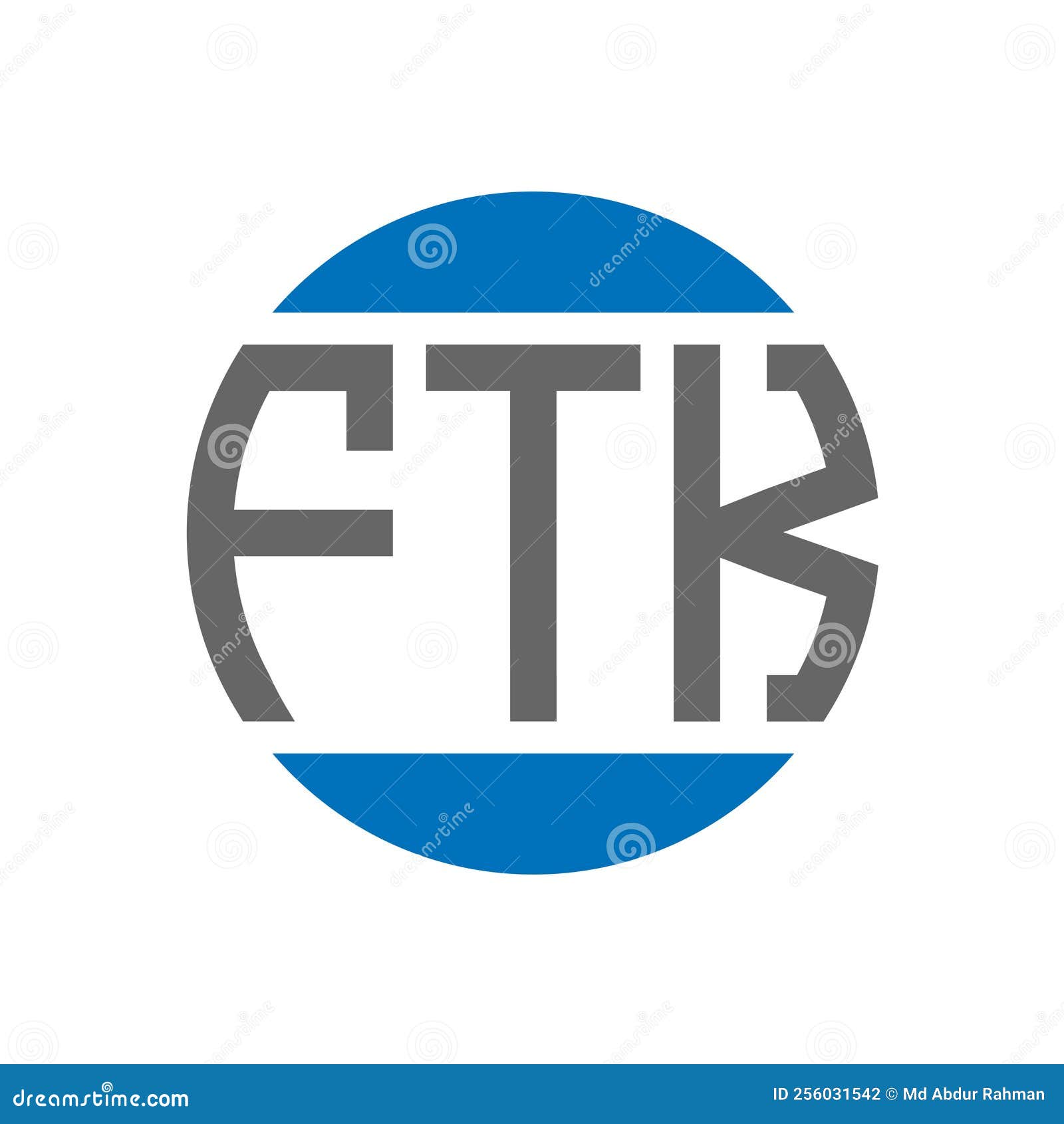 FTK Letter Logo Design on White Background. FTK Creative Initials ...