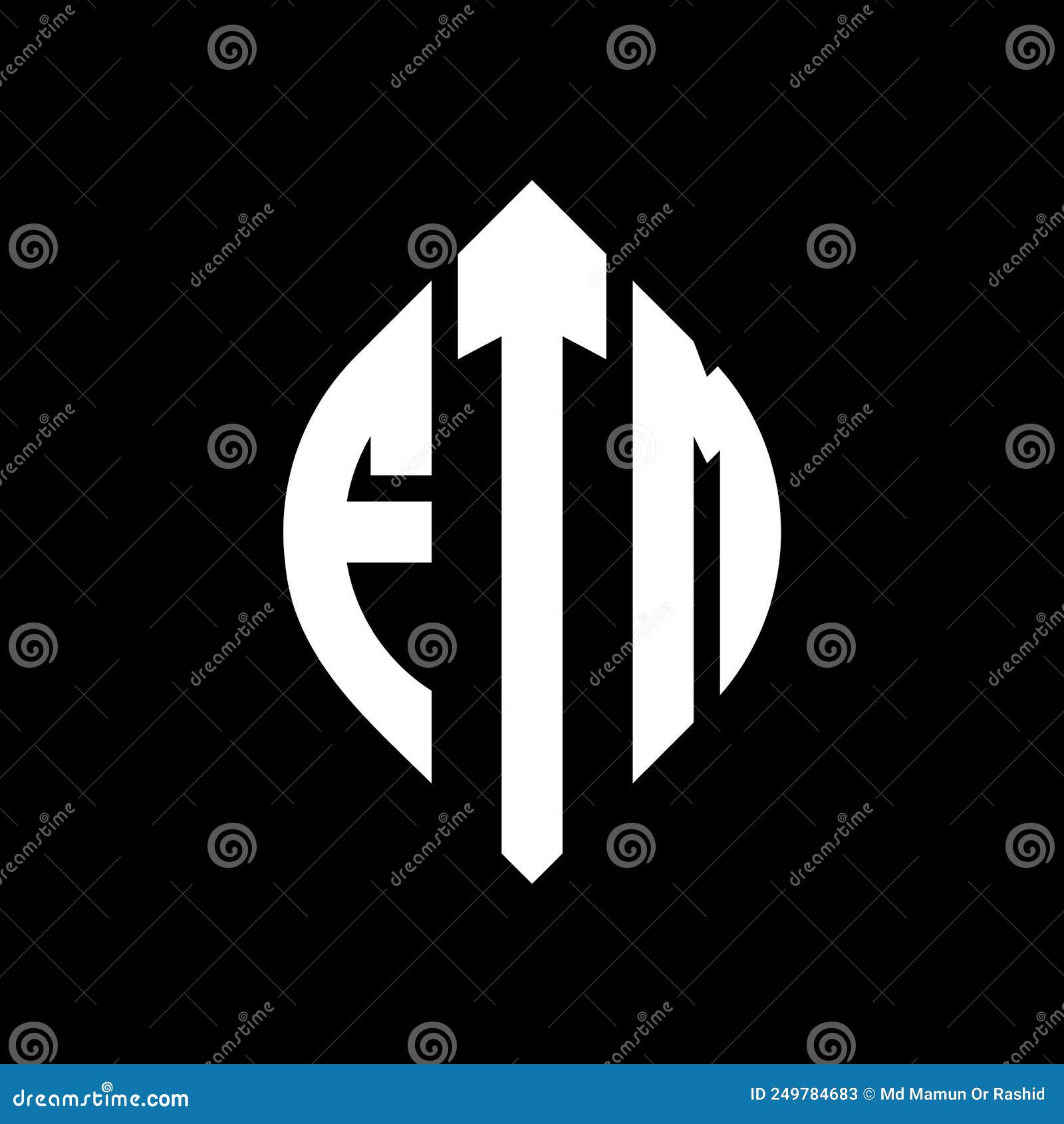 FTM Circle Letter Logo Design with Circle and Ellipse Shape. FTM ...