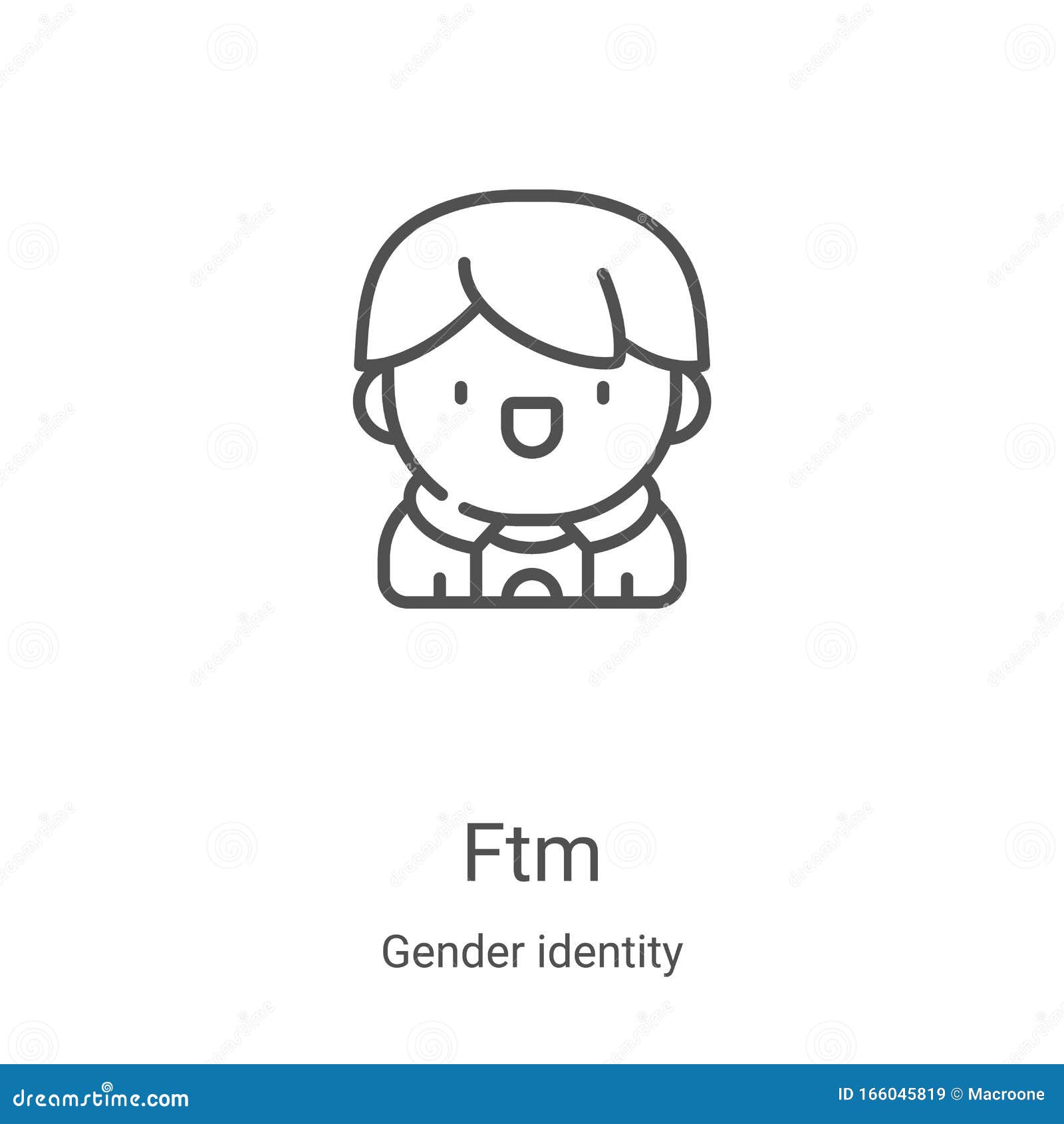 Ftm Icon Vector From Gender Identity Collection. Thin Line Ftm Outline ...