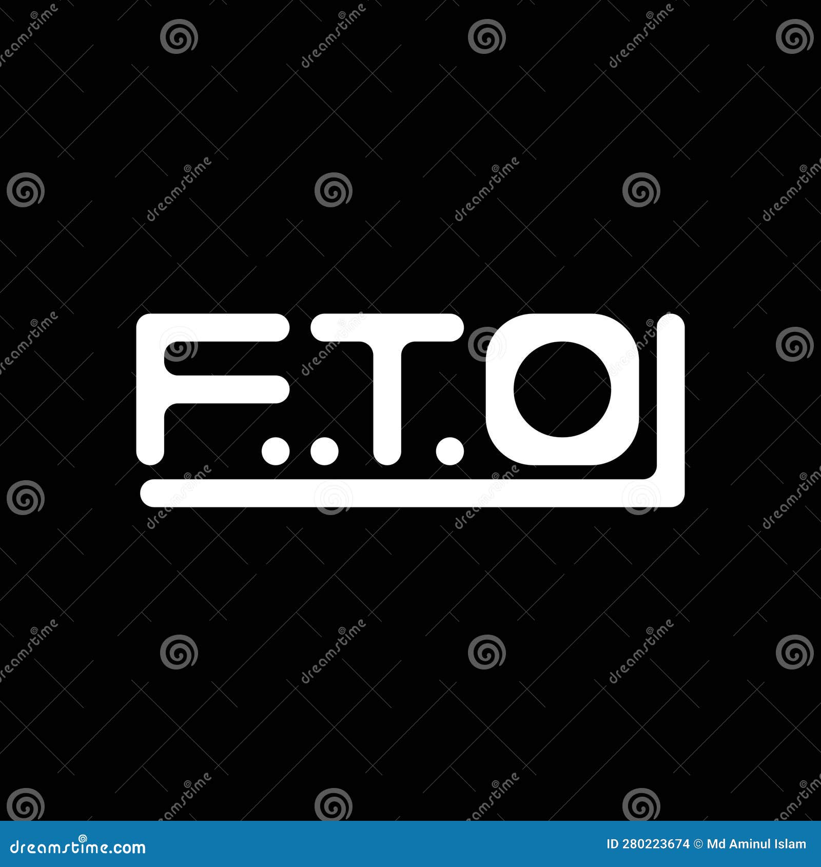 FTO Letter Logo Creative Design with Vector Graphic, FTO Stock Vector ...