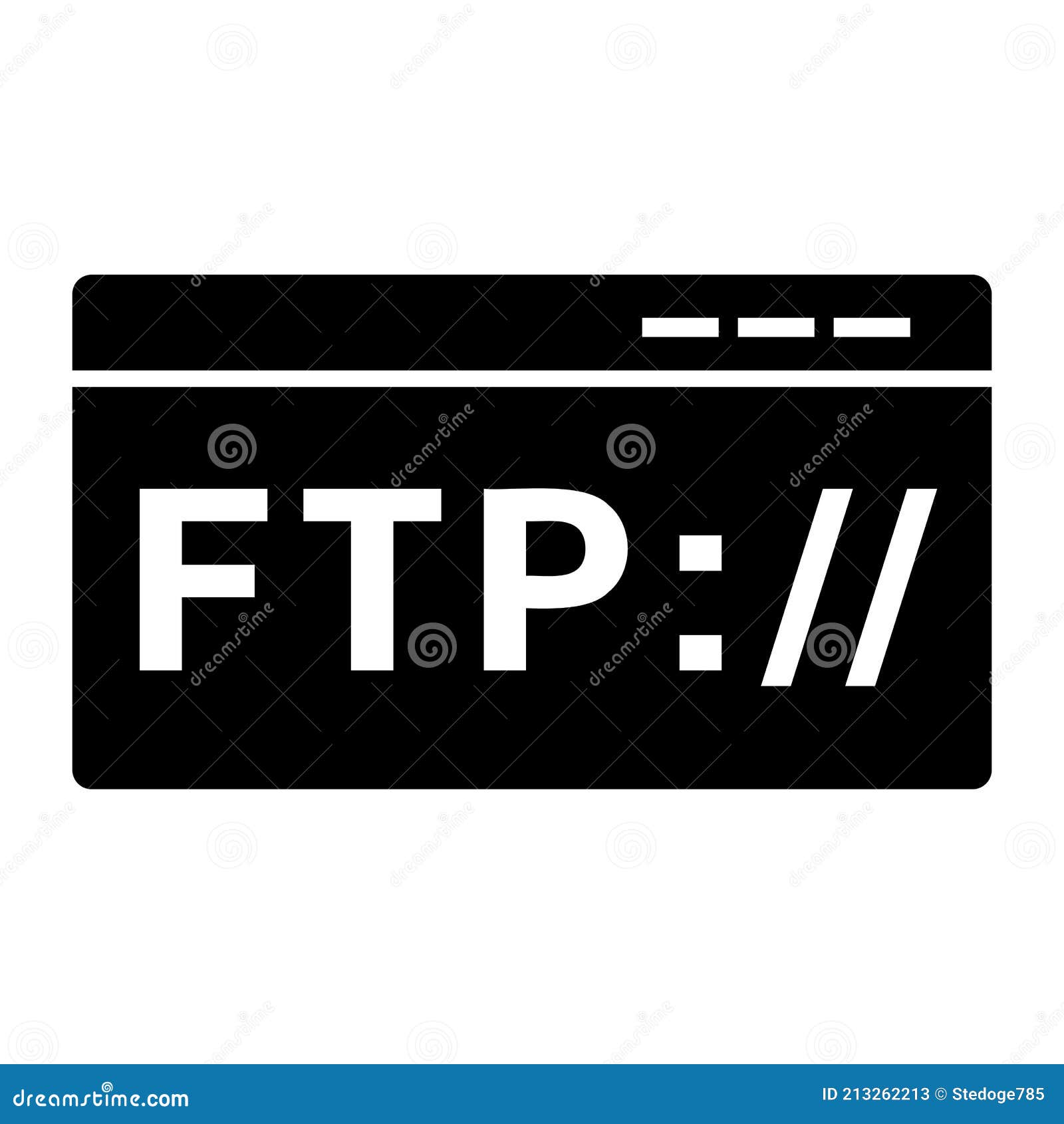 FTP Code Icon Isolated on White Background Flat Style Stock Vector ...