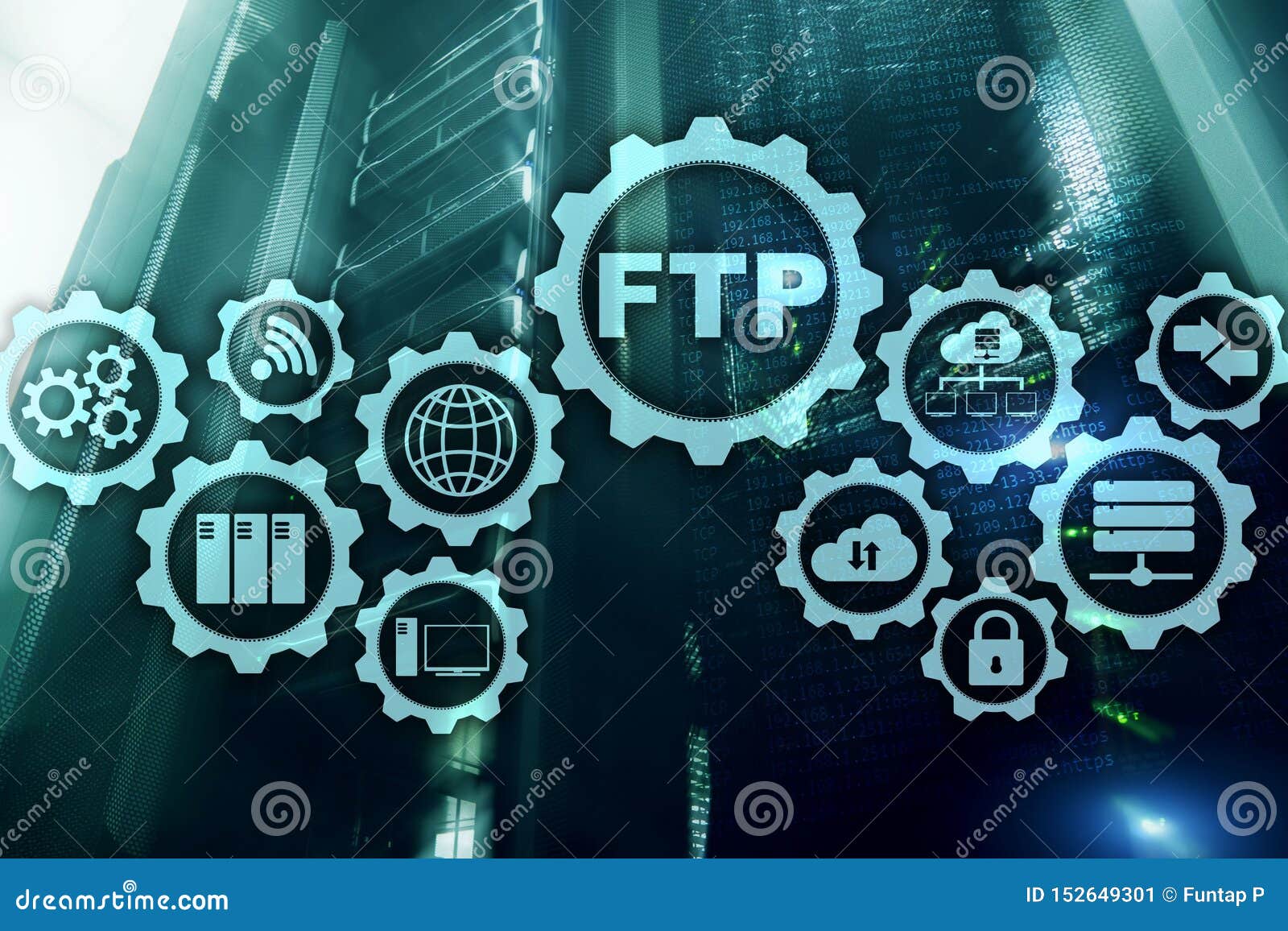 FTP. File Transfer Protocol. Network Transfer Data To Server On ...