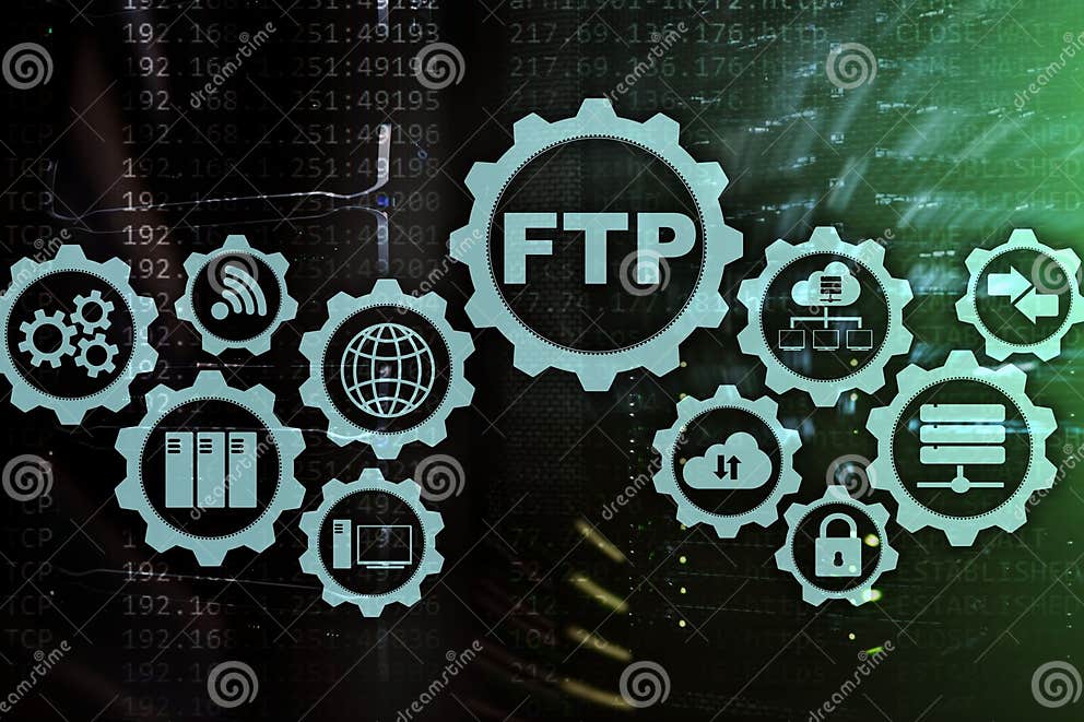 FTP. File Transfer Protocol. Network Transfer Data To Server on ...