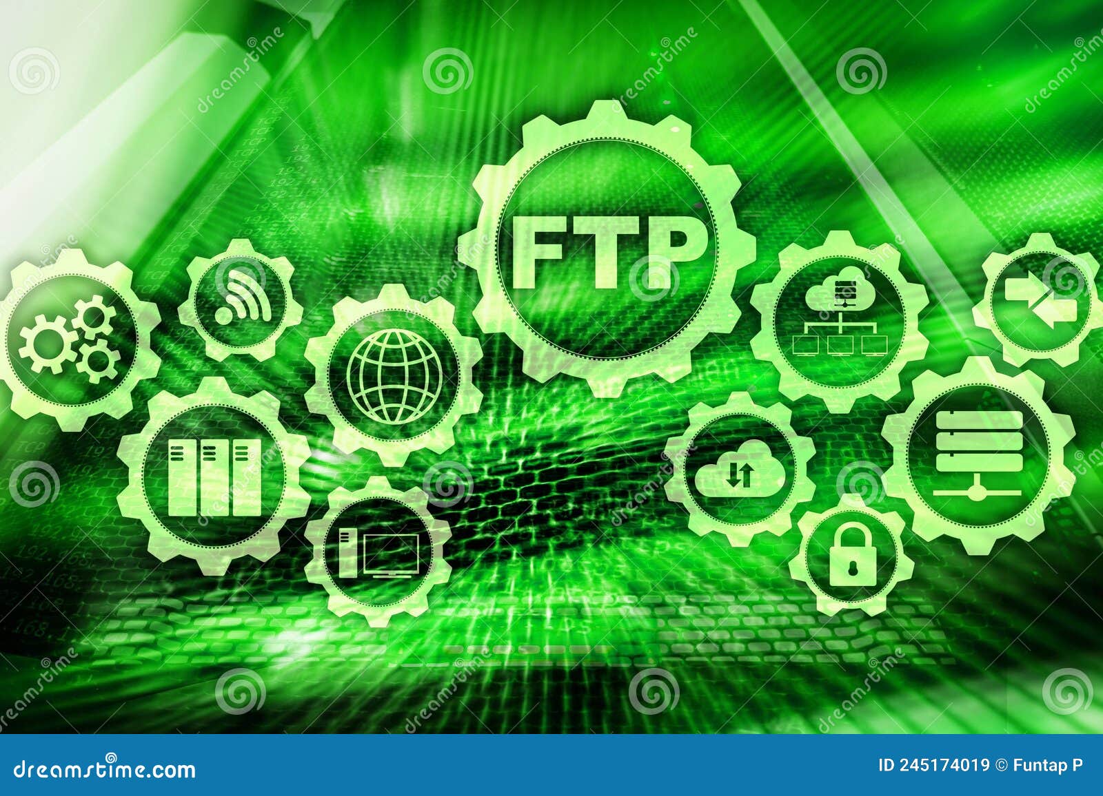 FTP. File Transfer Protocol Stock Illustration - Illustration of ...