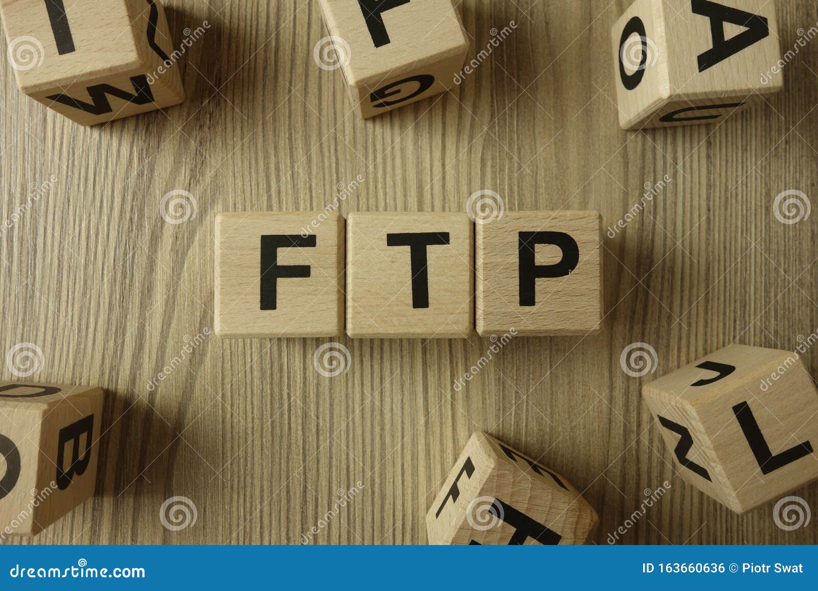 Ftp - File Transfer Protocol Word from Wooden Blocks Stock Photo ...