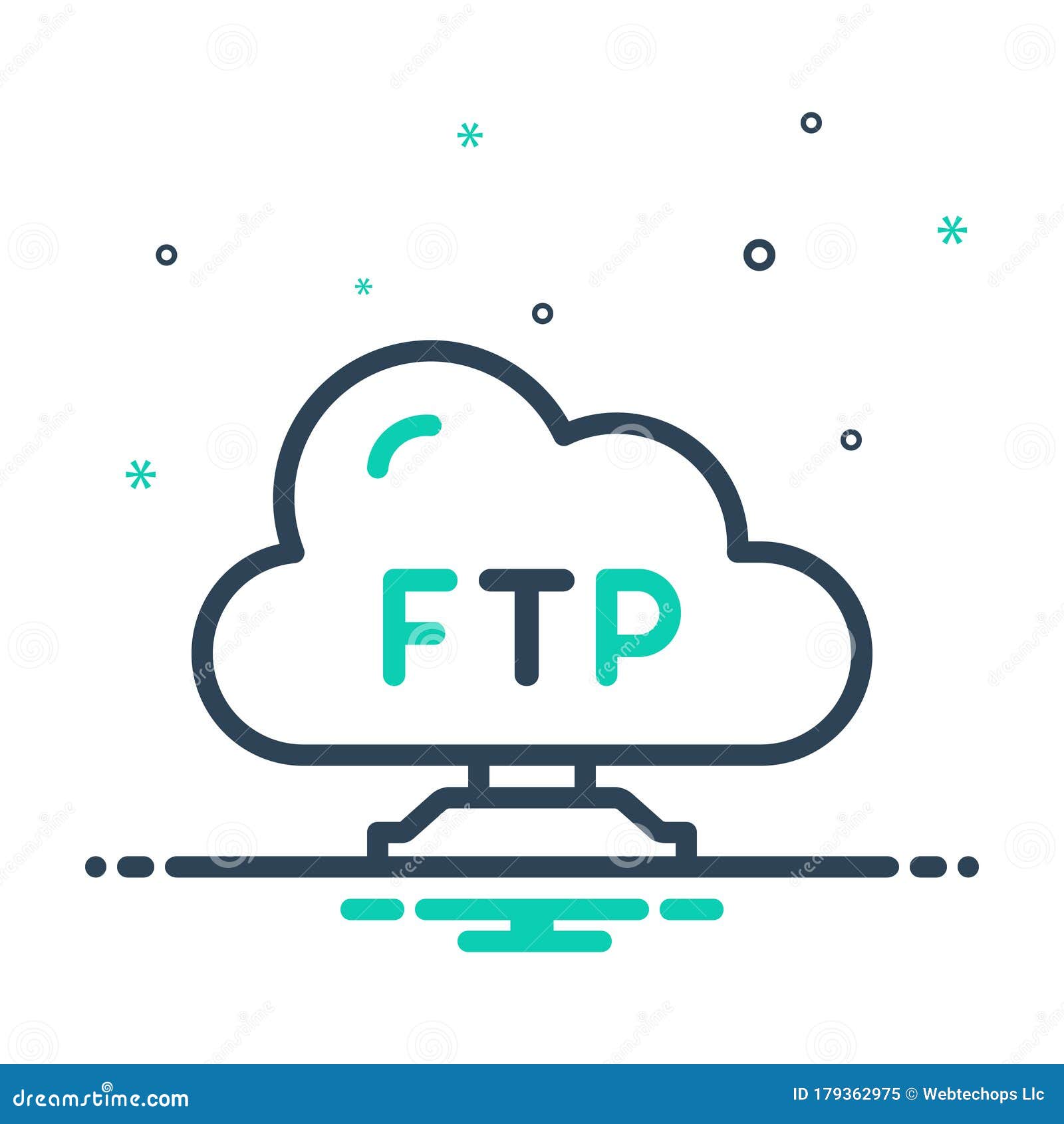 Mix Icon for Ftp, Protocol and Folder Stock Vector - Illustration of ...