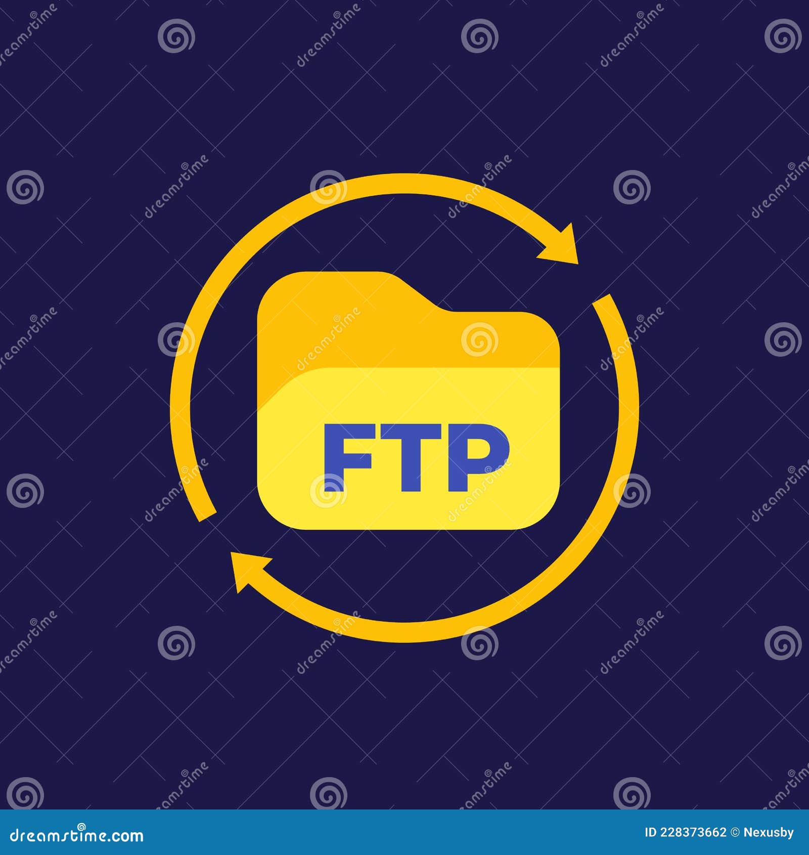 Ftp Icon, Transfer To Server Vector Stock Vector - Illustration of ...